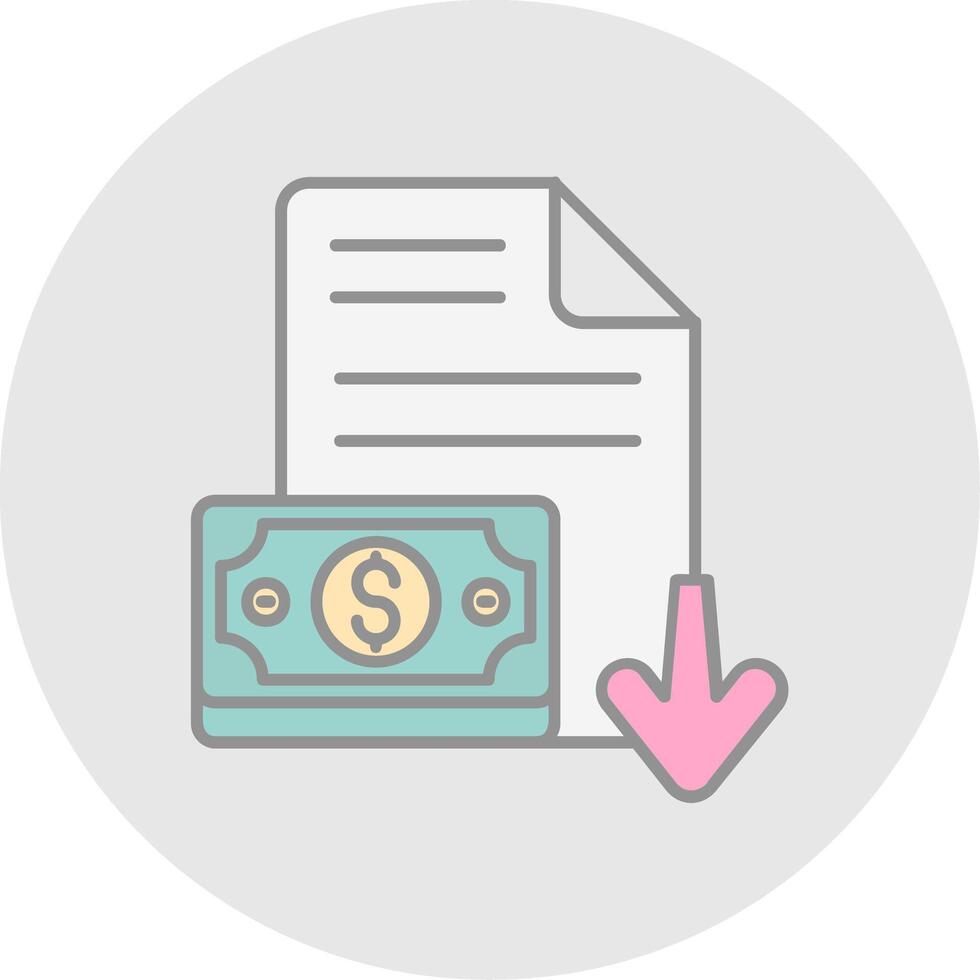 Decrease Line Filled Light Circle Icon 41668149 Vector Art at Vecteezy