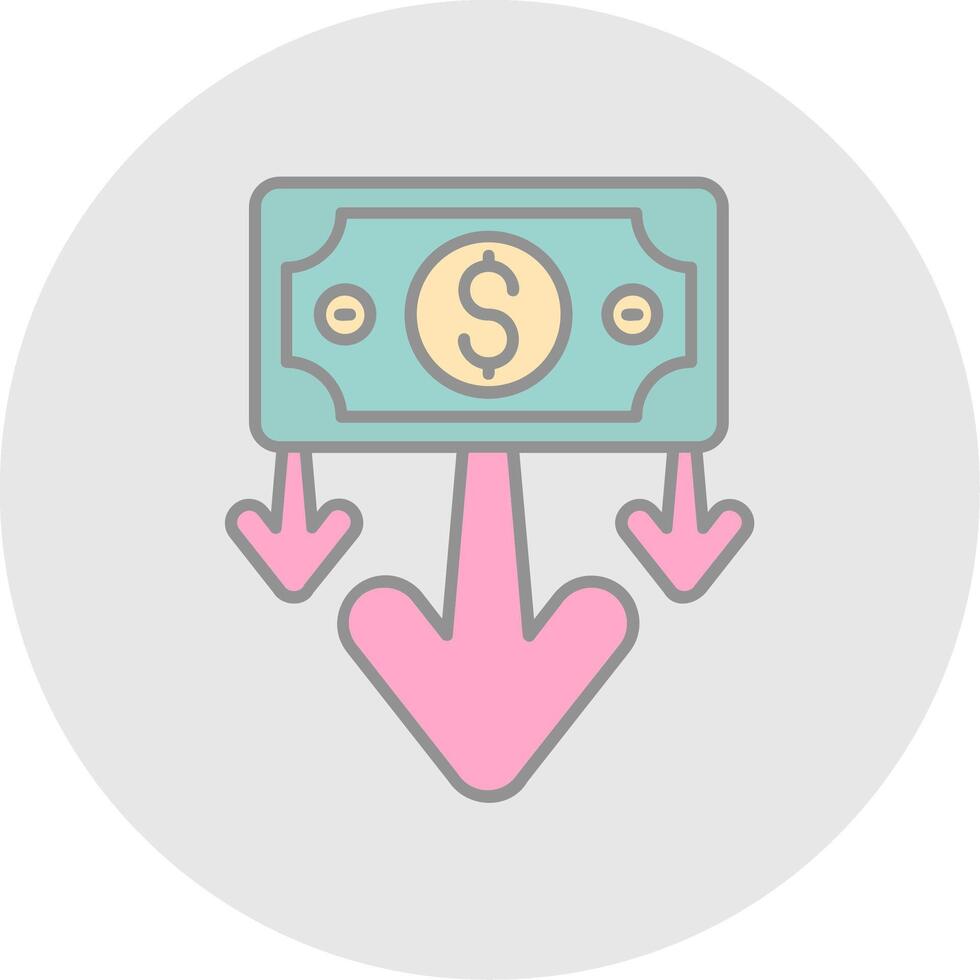 Decrease Line Filled Light Circle Icon 41668170 Vector Art at Vecteezy