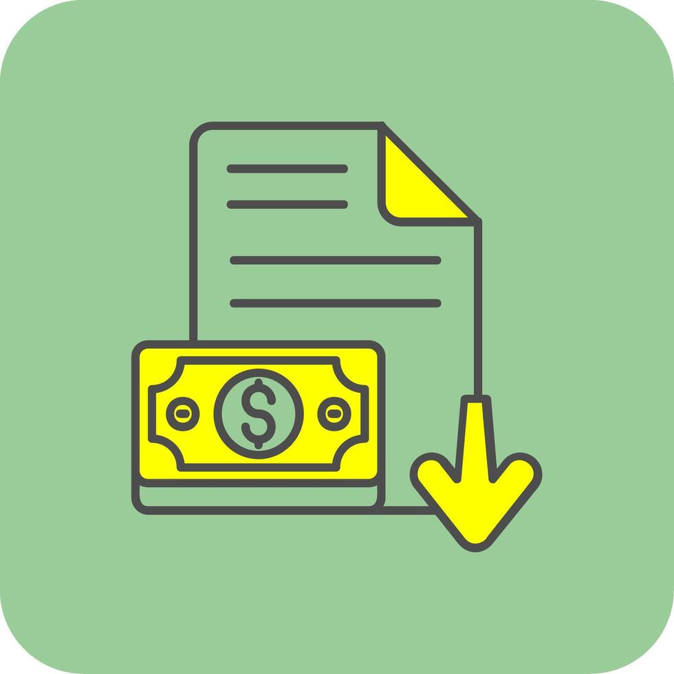 Decrease Filled Yellow Icon 41668203 Vector Art at Vecteezy