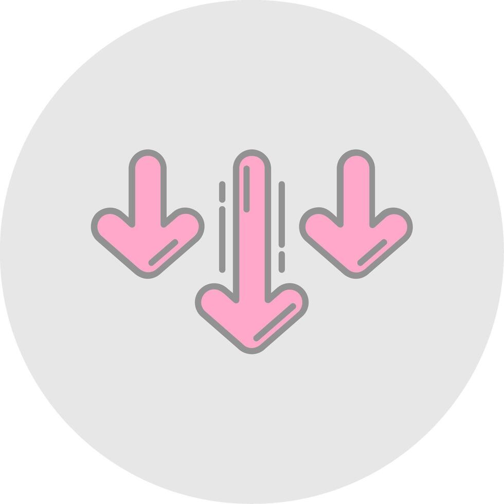 Decrease Line Filled Light Circle Icon 41668231 Vector Art at Vecteezy