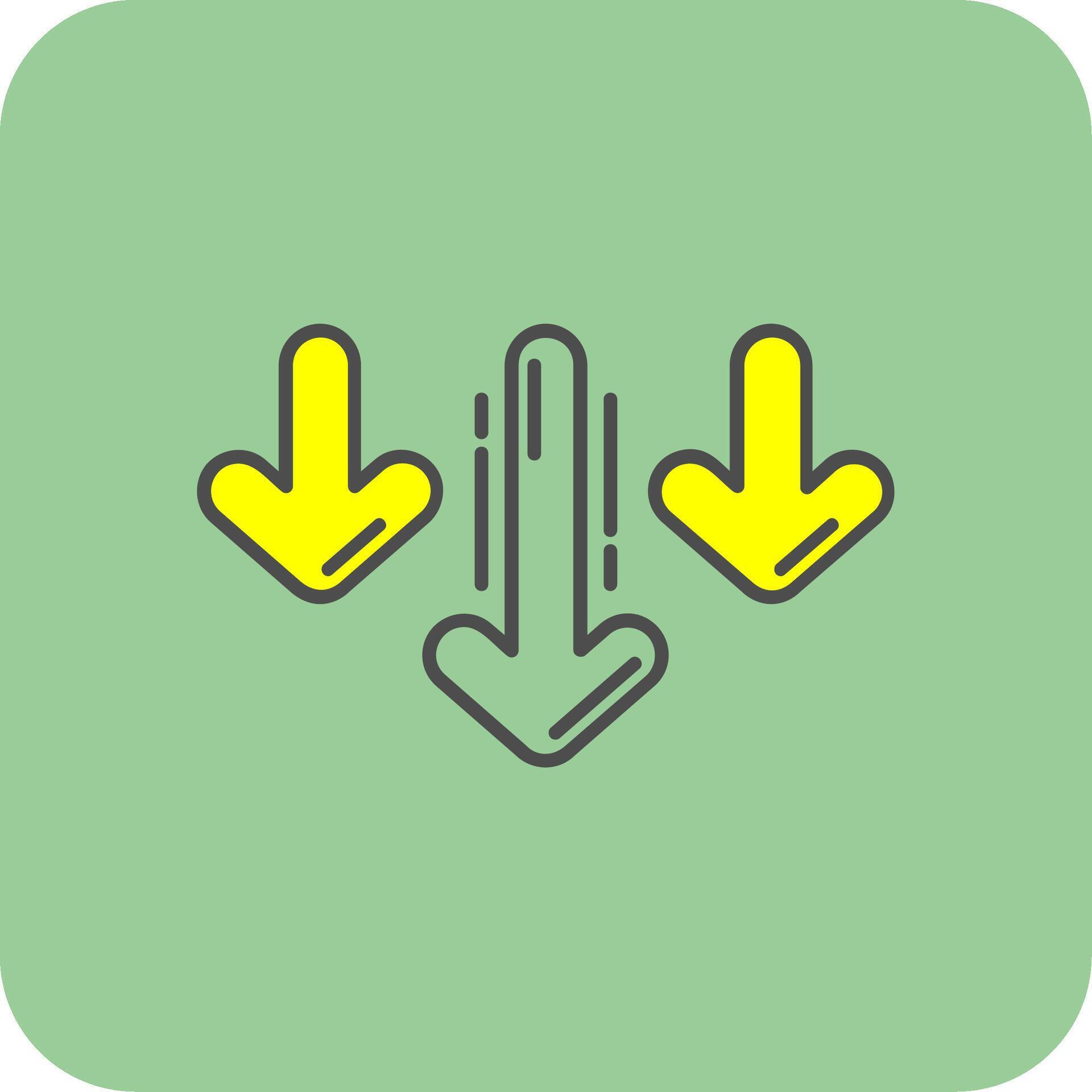 Decrease Filled Yellow Icon 41668261 Vector Art at Vecteezy
