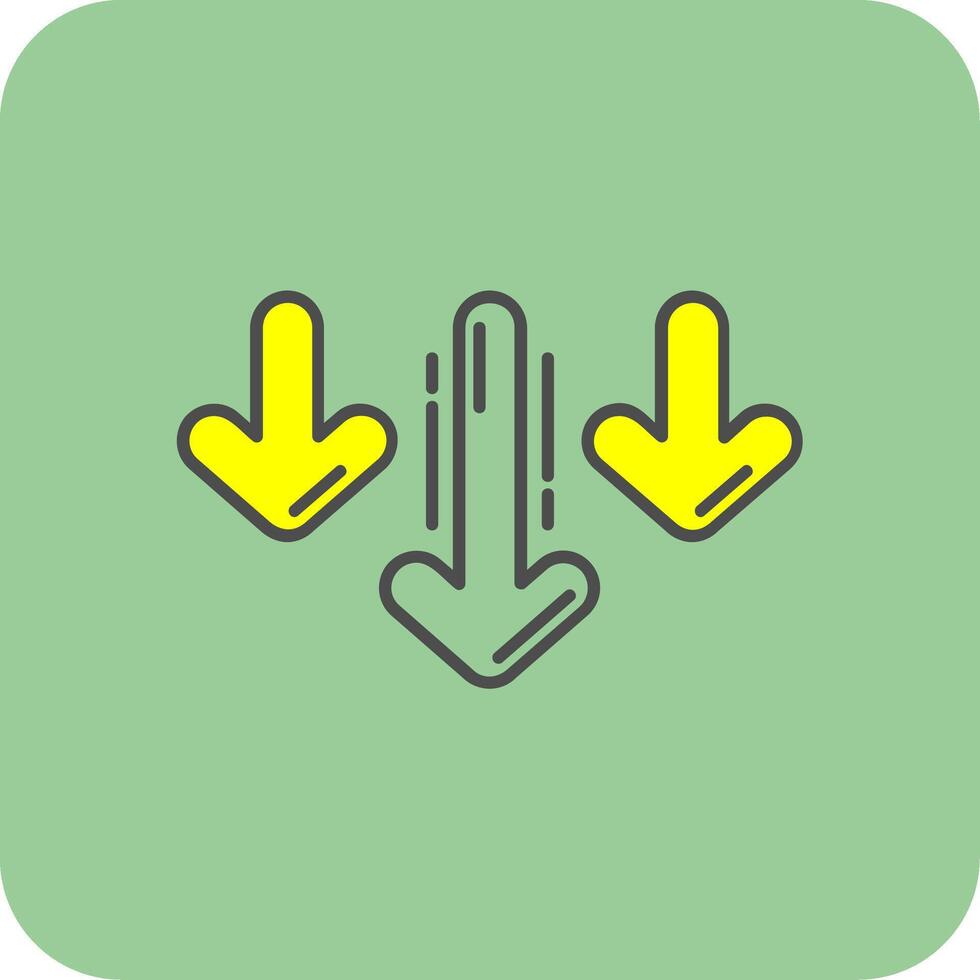 Decrease Filled Yellow Icon 41668261 Vector Art at Vecteezy