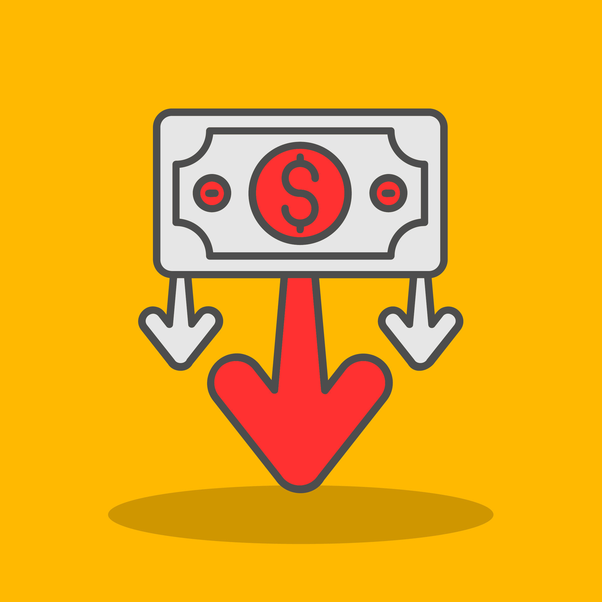 Decrease Filled Shadow Icon 41671554 Vector Art at Vecteezy