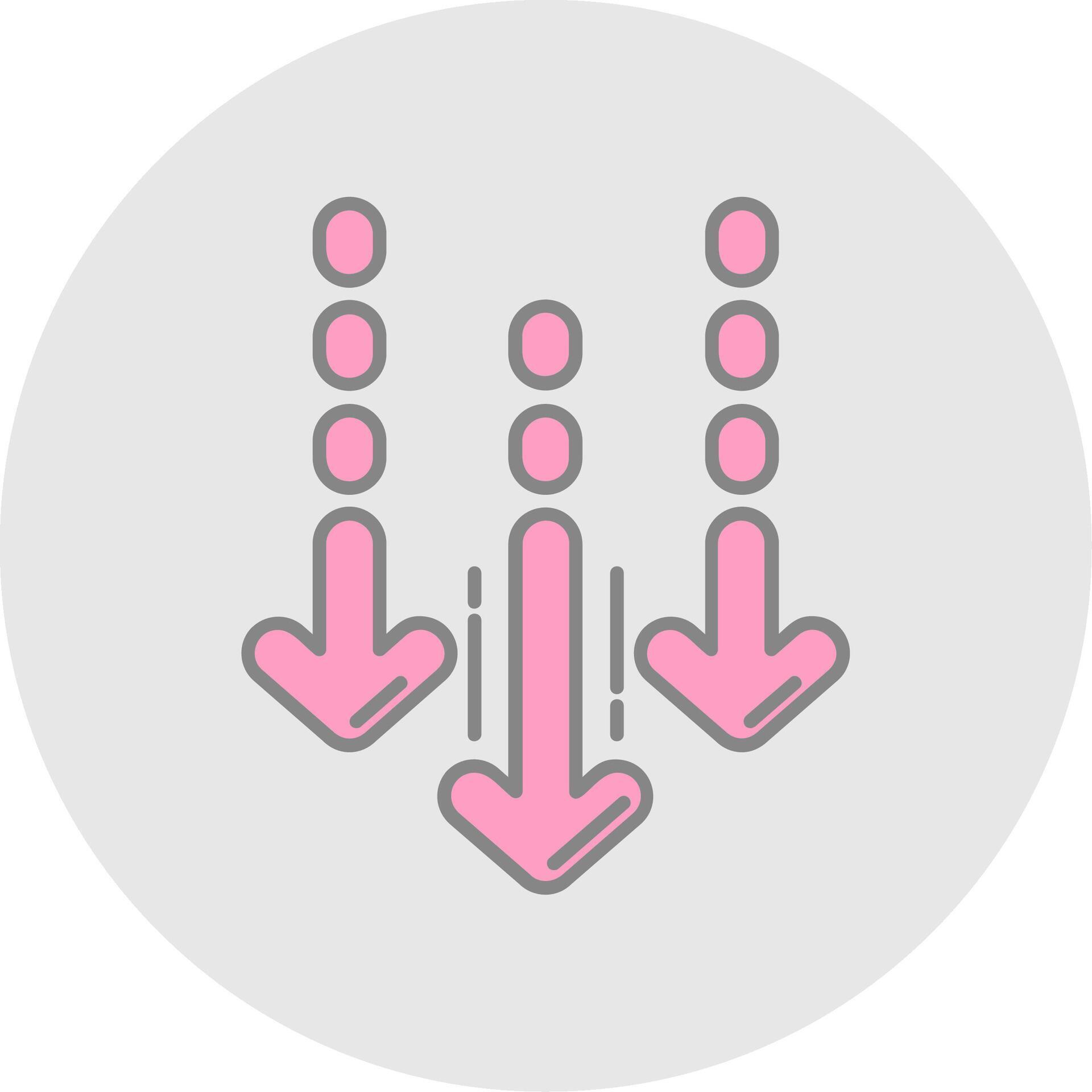Decrease Line Filled Light Circle Icon 41671618 Vector Art at Vecteezy