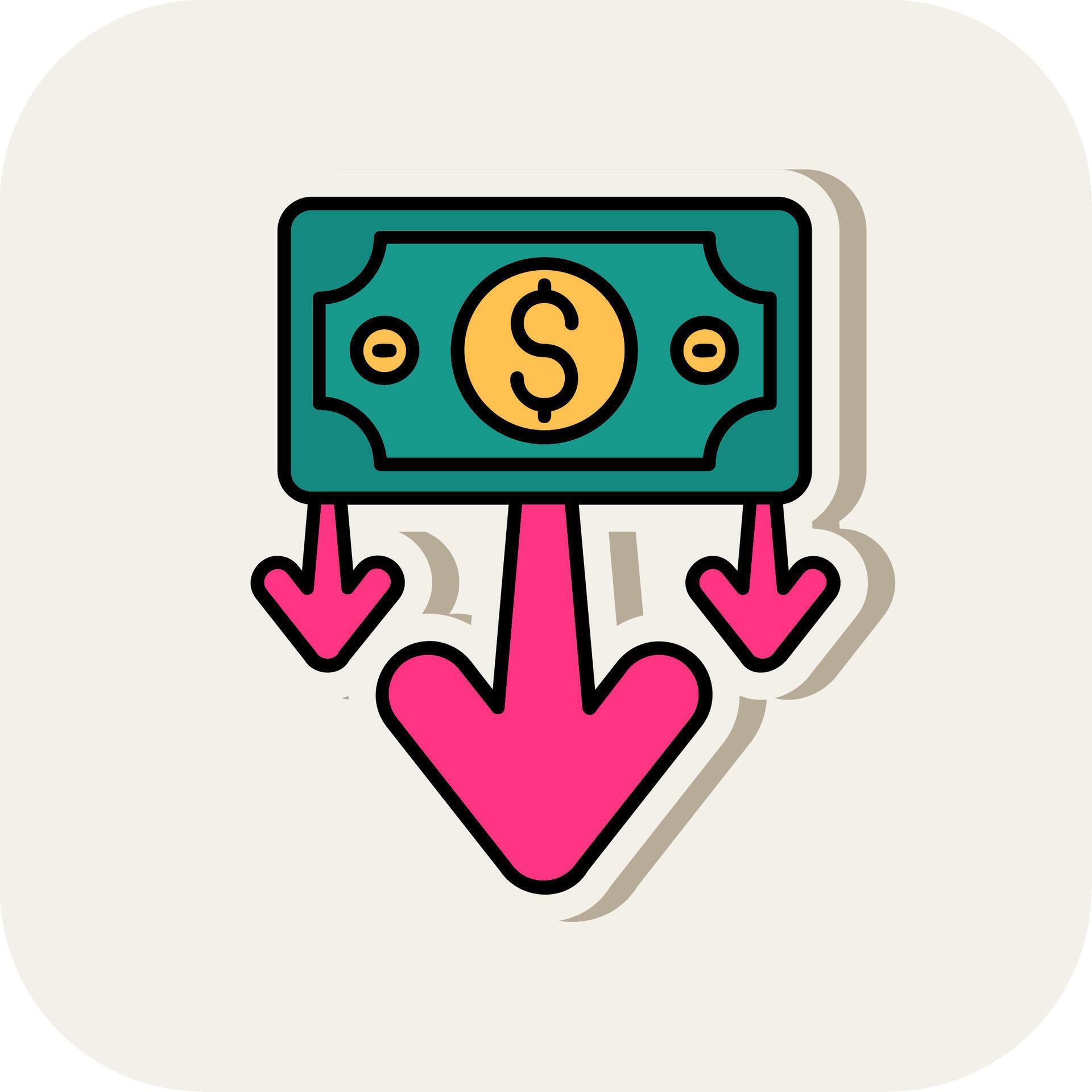 Decrease Line Filled White Shadow Icon 41674048 Vector Art at Vecteezy