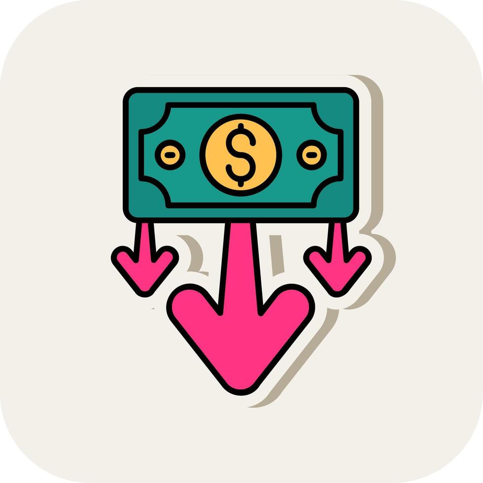 Decrease Line Filled White Shadow Icon 41674048 Vector Art at Vecteezy