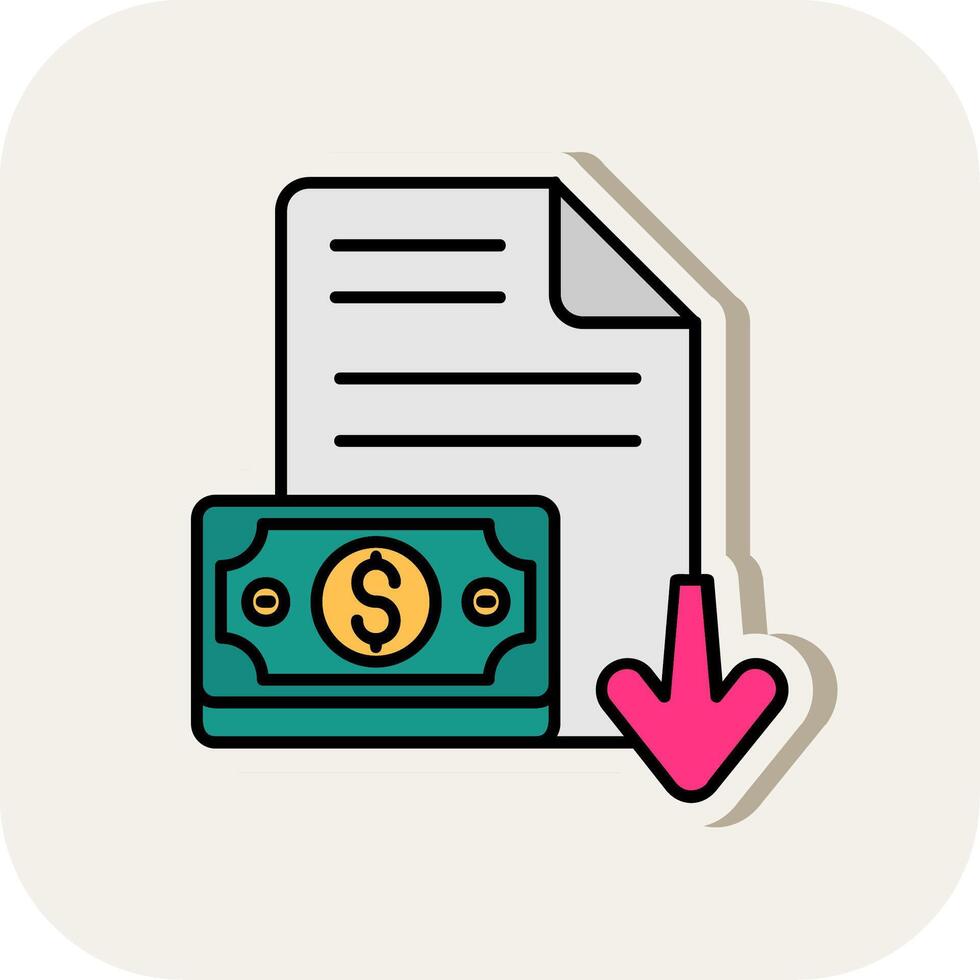 Decrease Line Filled White Shadow Icon 41674053 Vector Art at Vecteezy