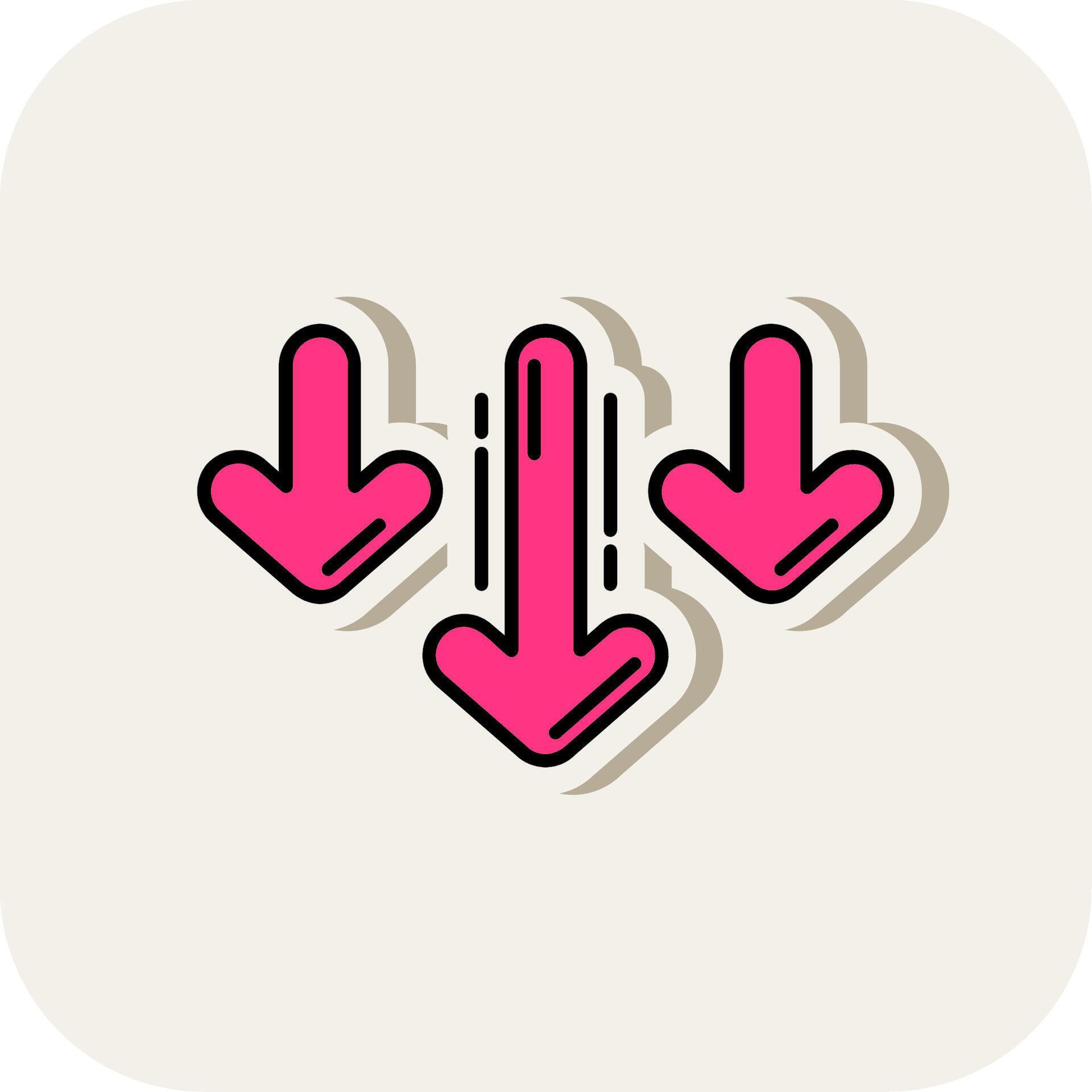 Decrease Line Filled White Shadow Icon 41674121 Vector Art at Vecteezy