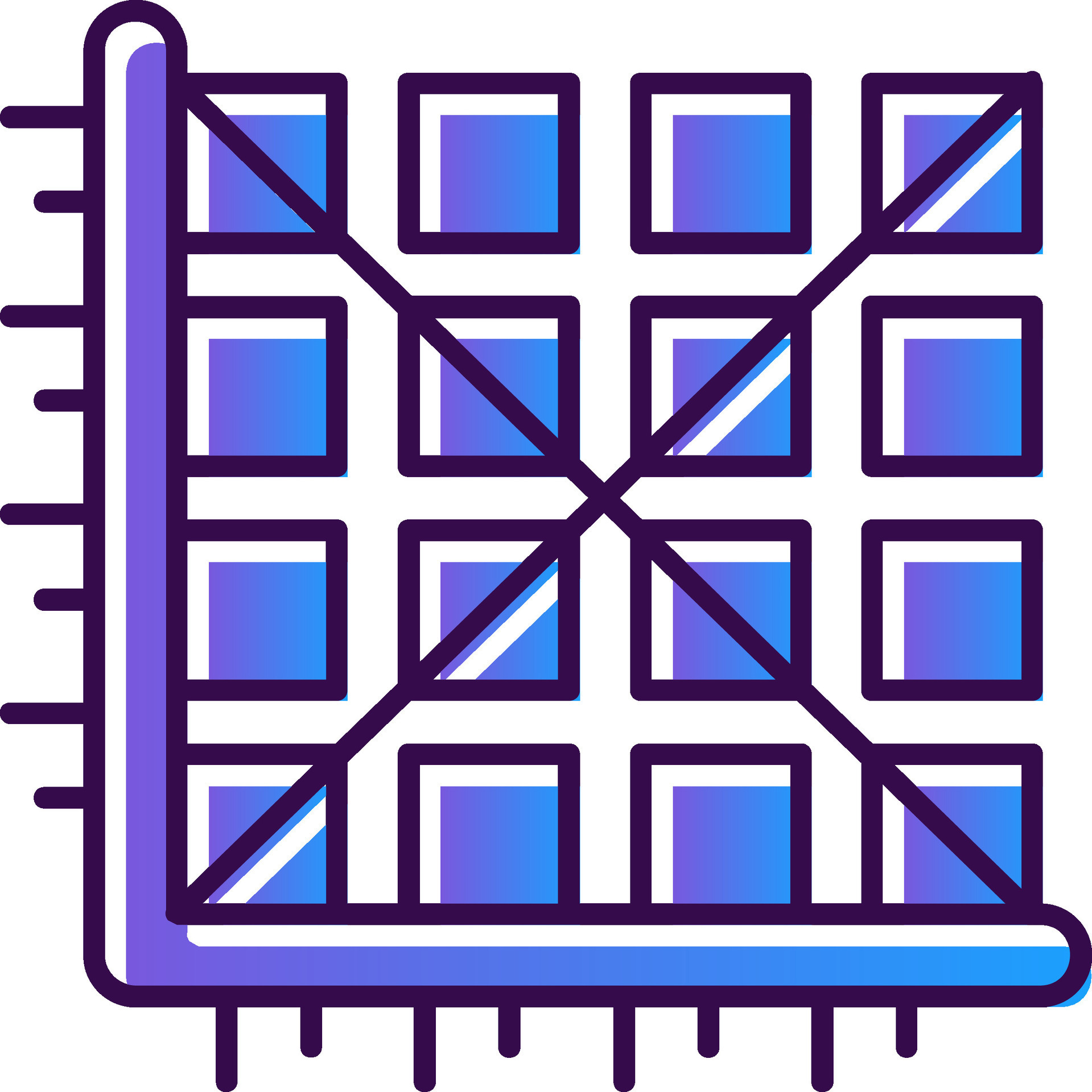 Matrix Gradient Filled Icon 41682219 Vector Art at Vecteezy