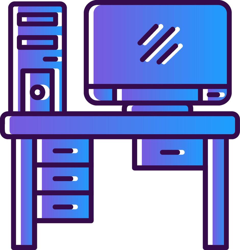 Computer Gradient Filled Icon 41682671 Vector Art at Vecteezy