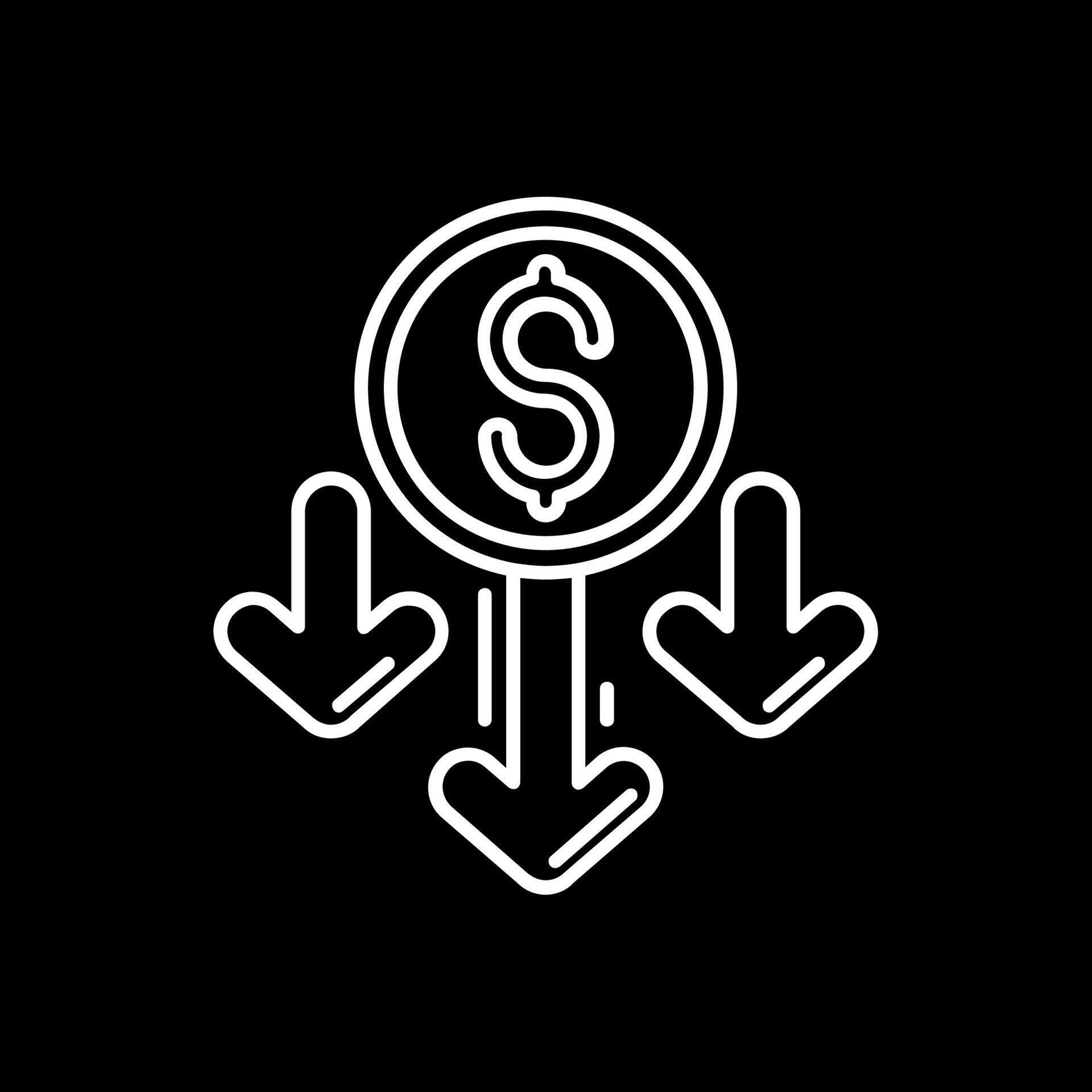 Decrease Line Inverted Icon 41686279 Vector Art at Vecteezy