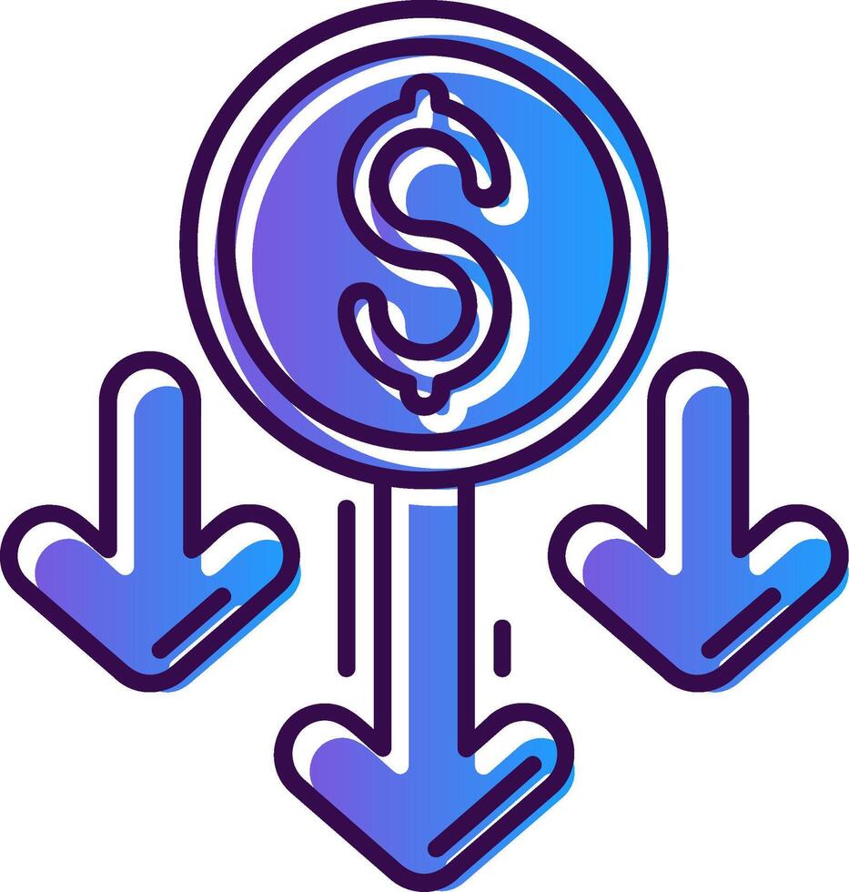 Decrease Gradient Filled Icon 41691556 Vector Art at Vecteezy