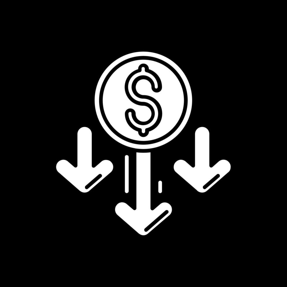 Decrease Glyph Inverted Icon 41692983 Vector Art at Vecteezy