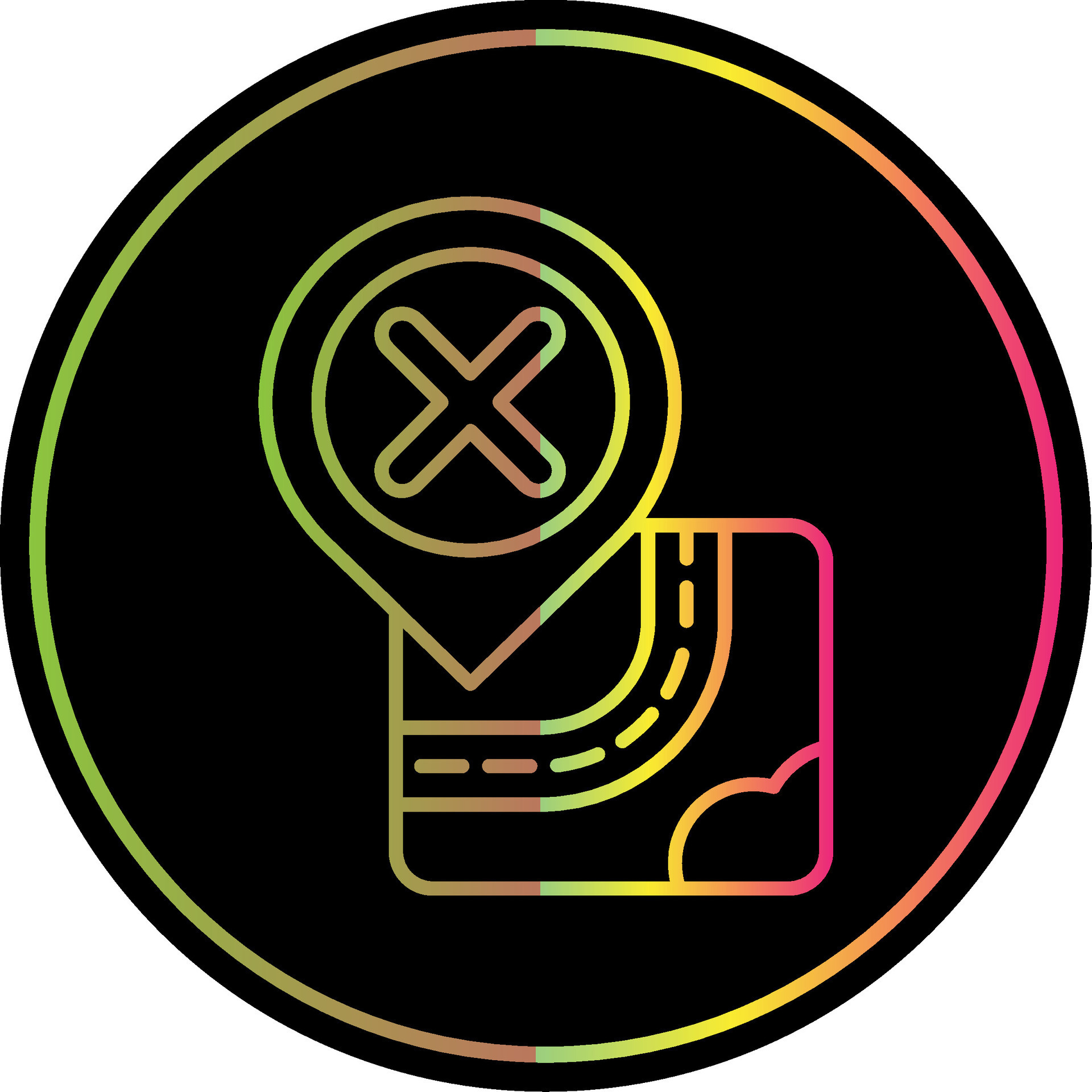 Cancel Line Gradient Due Color Icon 41694177 Vector Art At Vecteezy