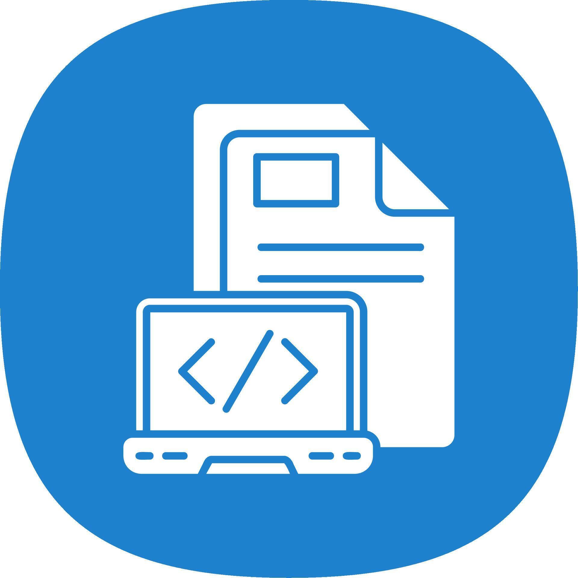 Coding Glyph Curve Icon 41694988 Vector Art at Vecteezy