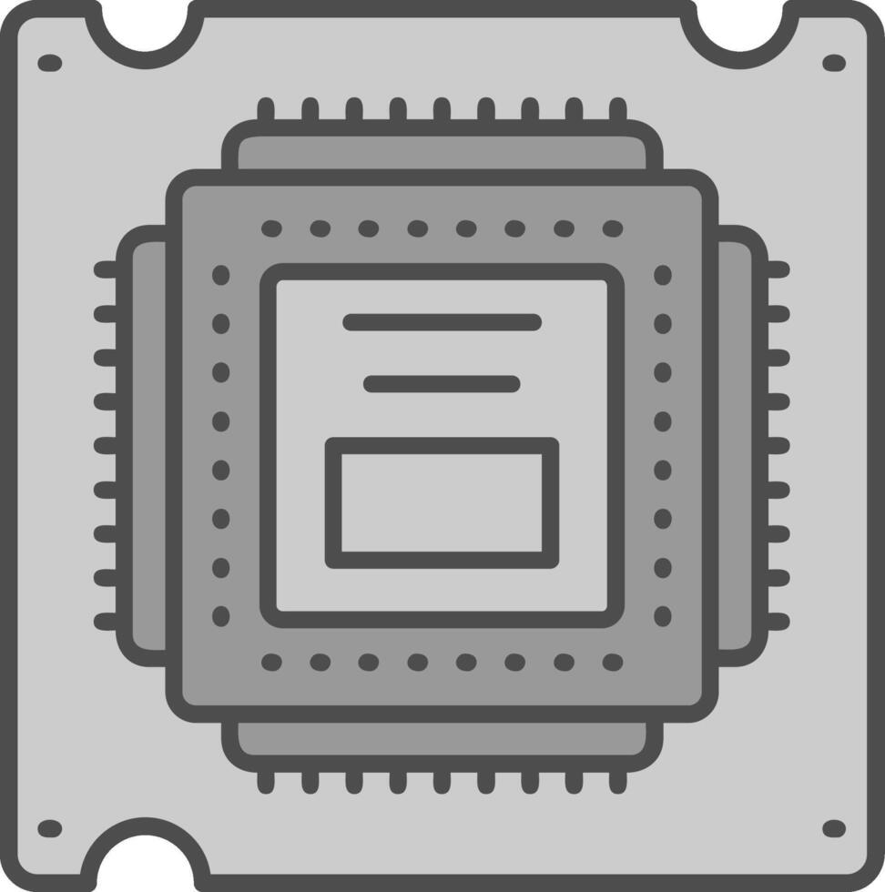 Processor Line Filled Greyscale Icon 41697204 Vector Art at Vecteezy