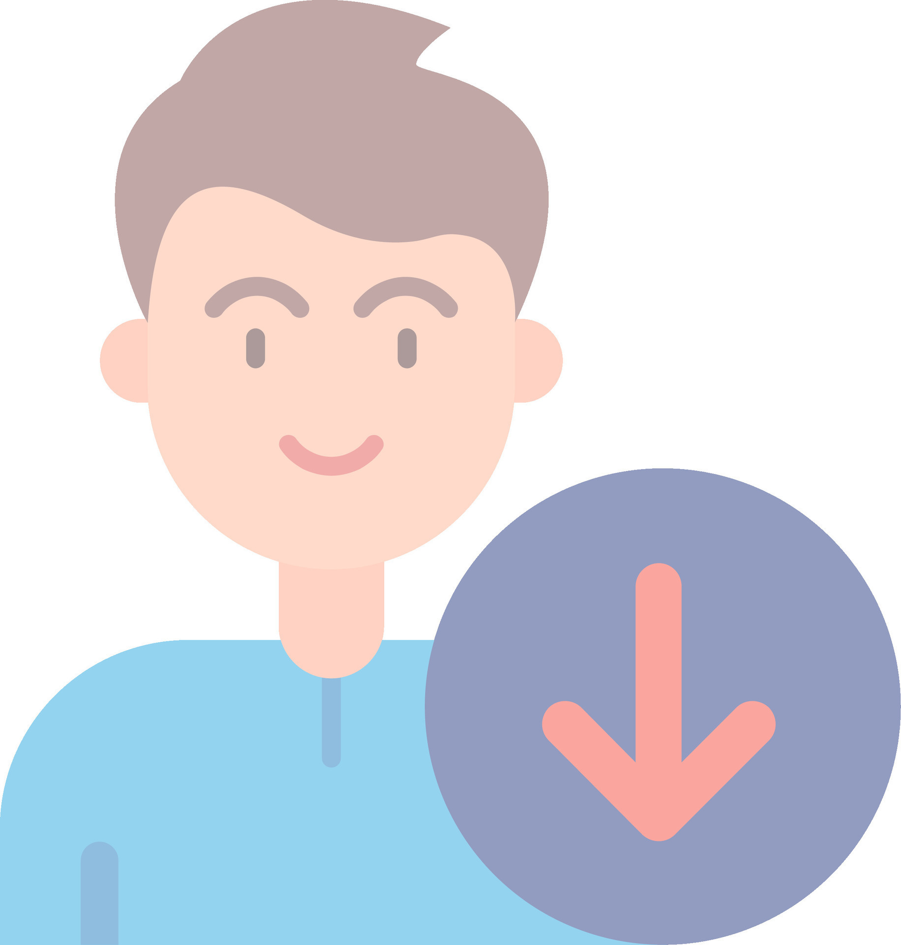 Down Flat Light Icon 41700617 Vector Art at Vecteezy