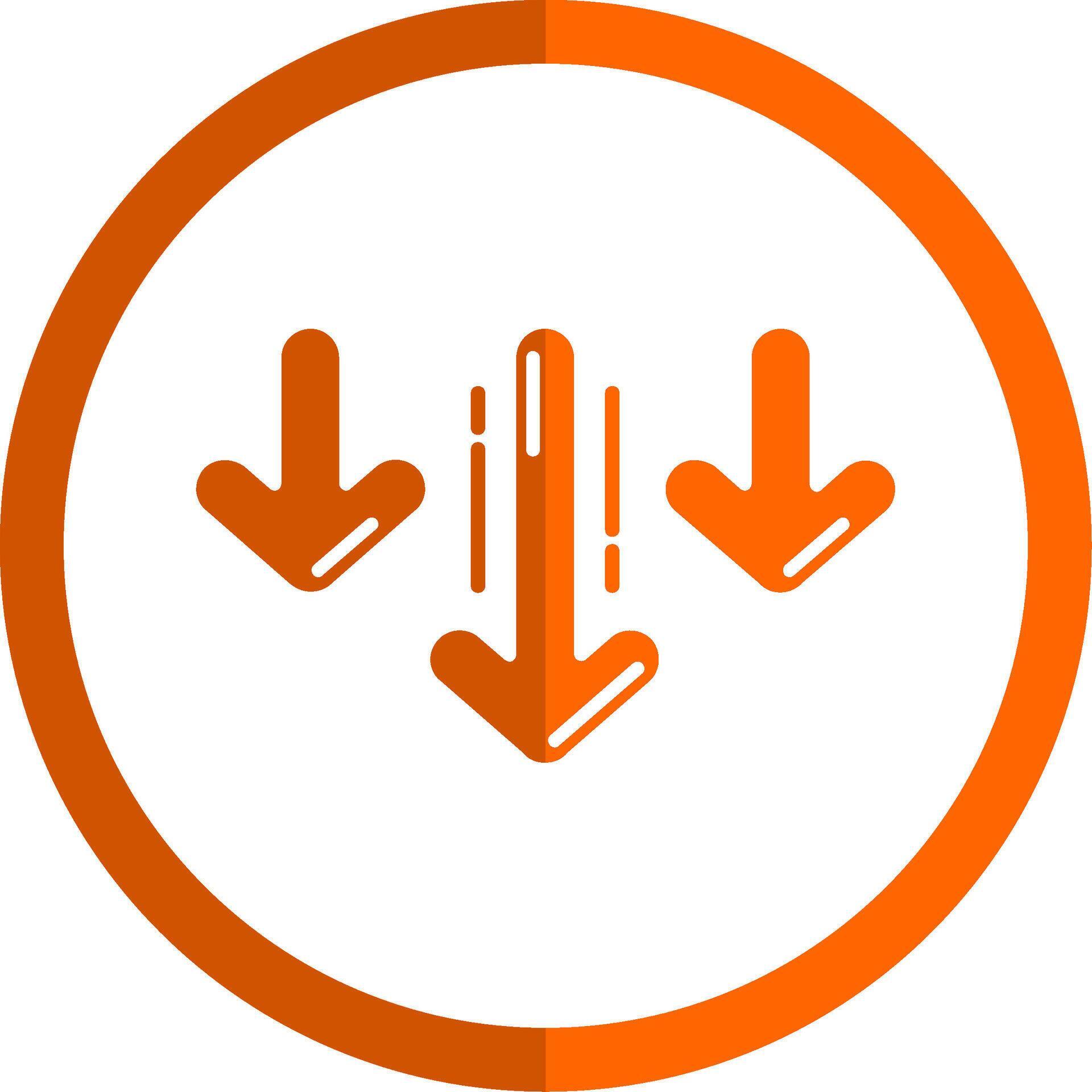 Decrease Glyph Orange Circle Icon 41701802 Vector Art at Vecteezy
