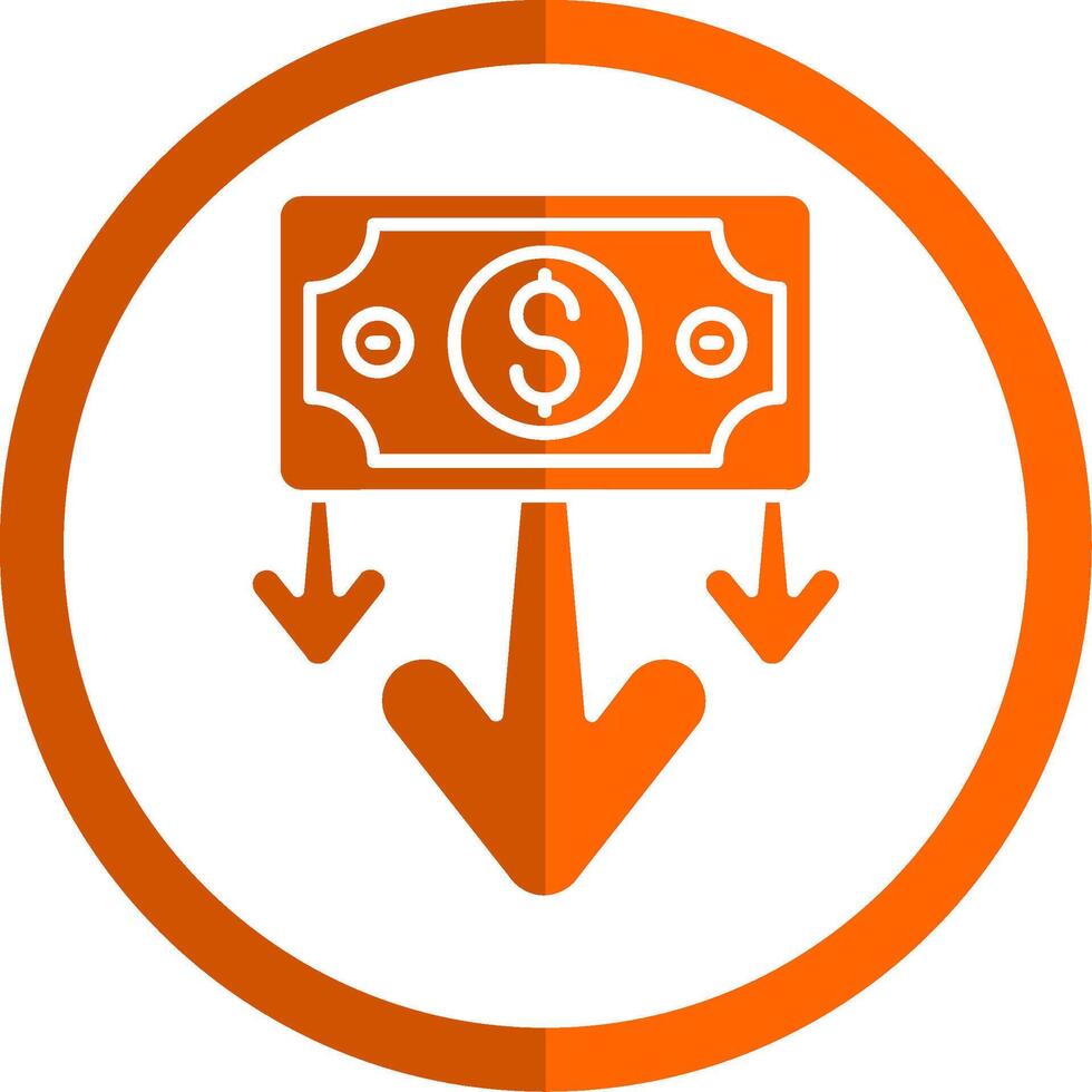 Decrease Glyph Orange Circle Icon 41701847 Vector Art at Vecteezy