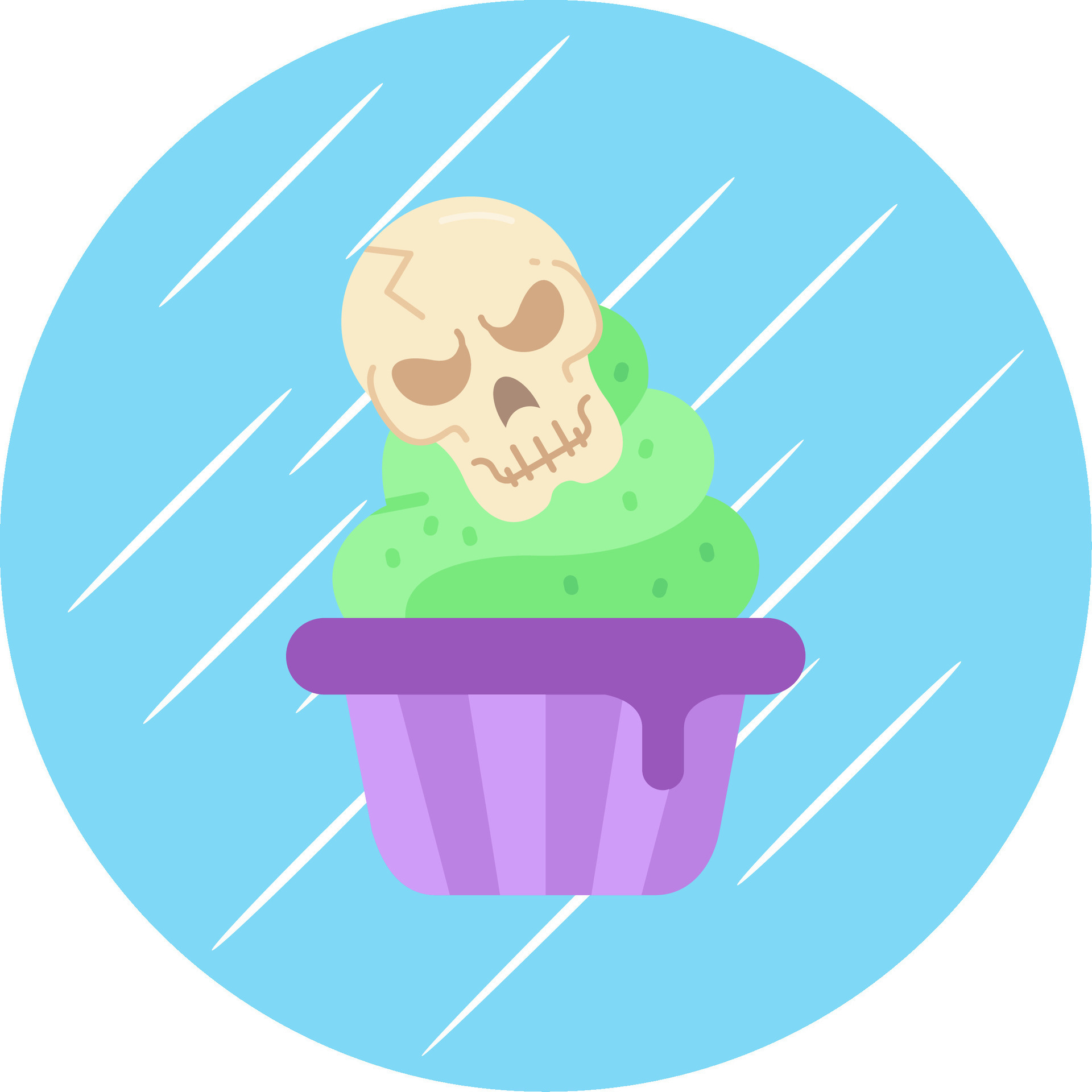 Cupcake Flat Blue Circle Icon 41702147 Vector Art At Vecteezy