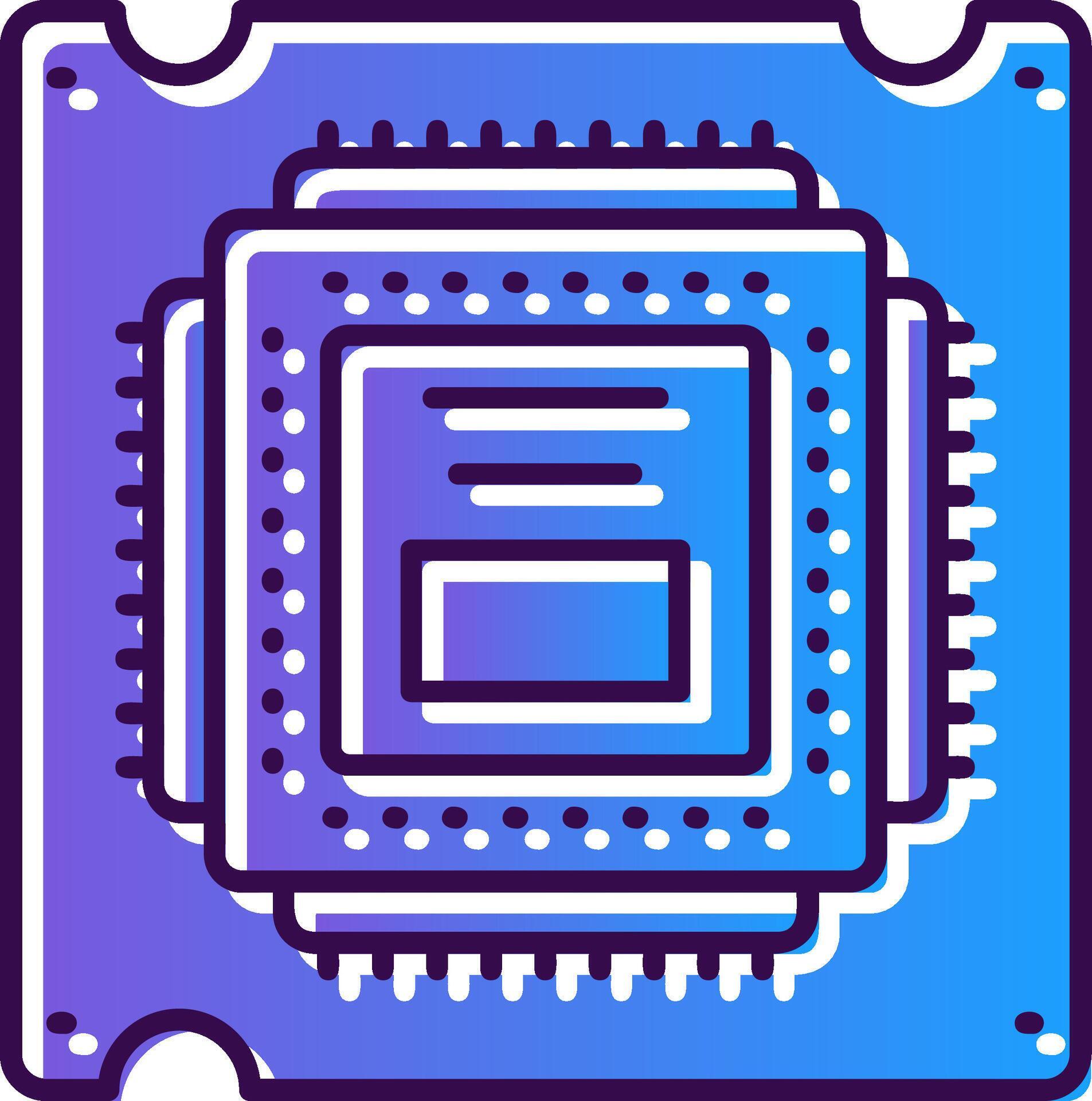Processor Gradient Filled Icon 41702434 Vector Art at Vecteezy