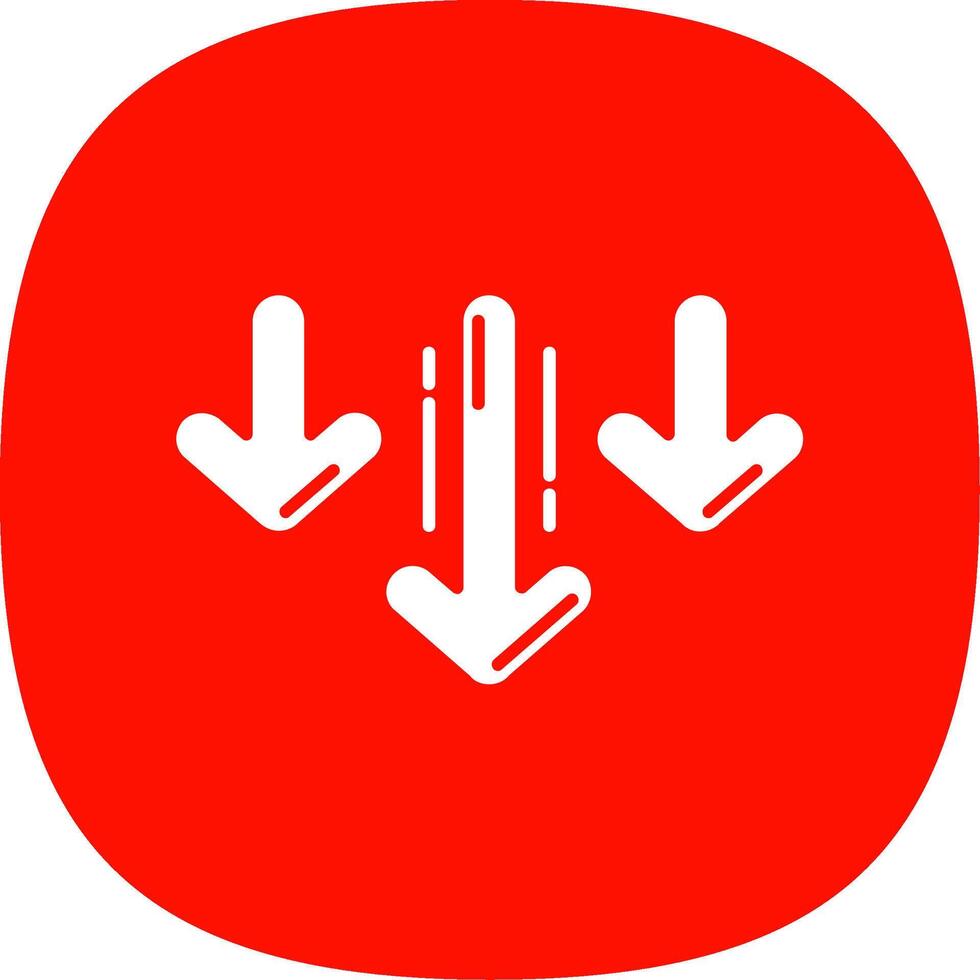 Decrease Glyph Curve Icon 41704047 Vector Art at Vecteezy