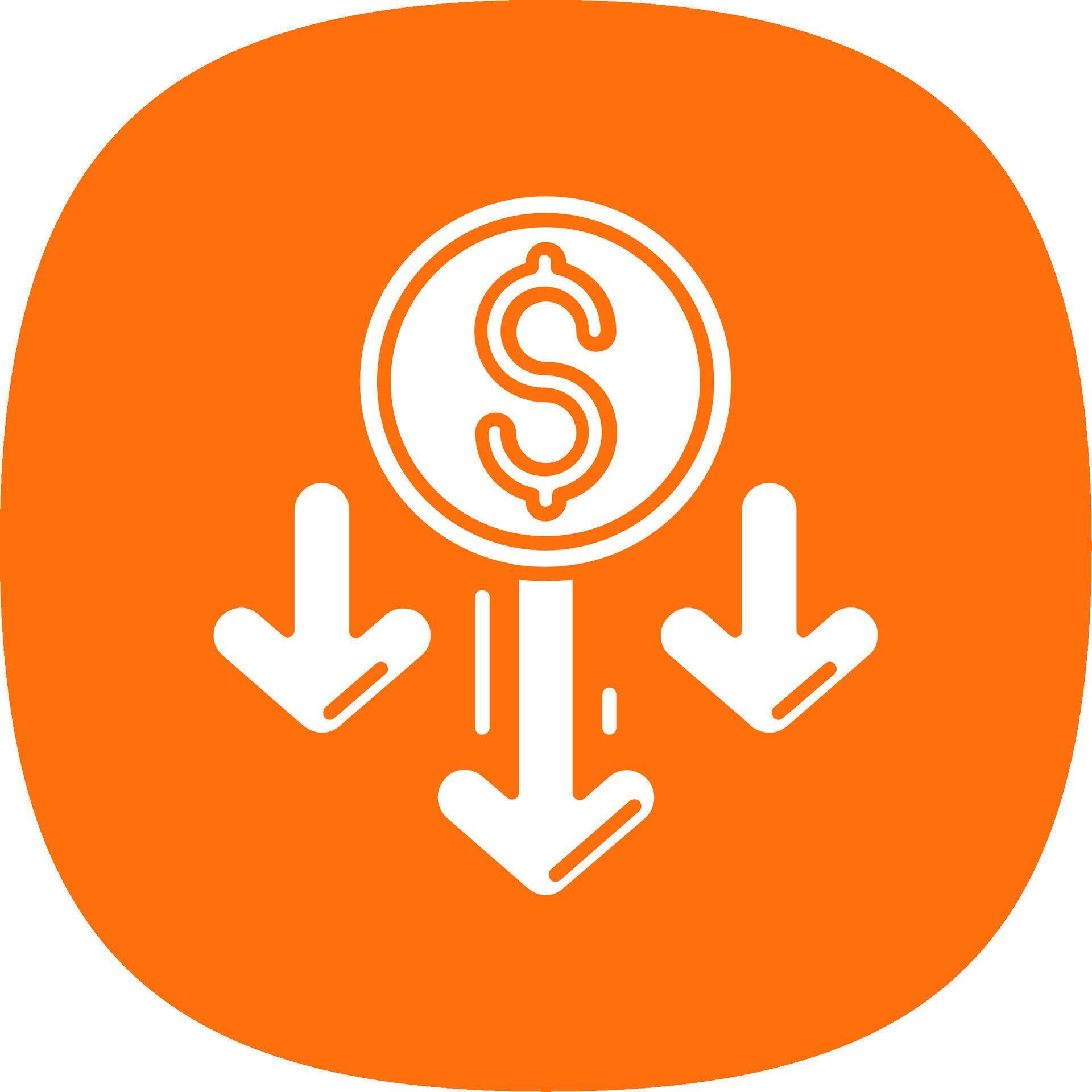 Decrease Glyph Curve Icon 41704113 Vector Art at Vecteezy