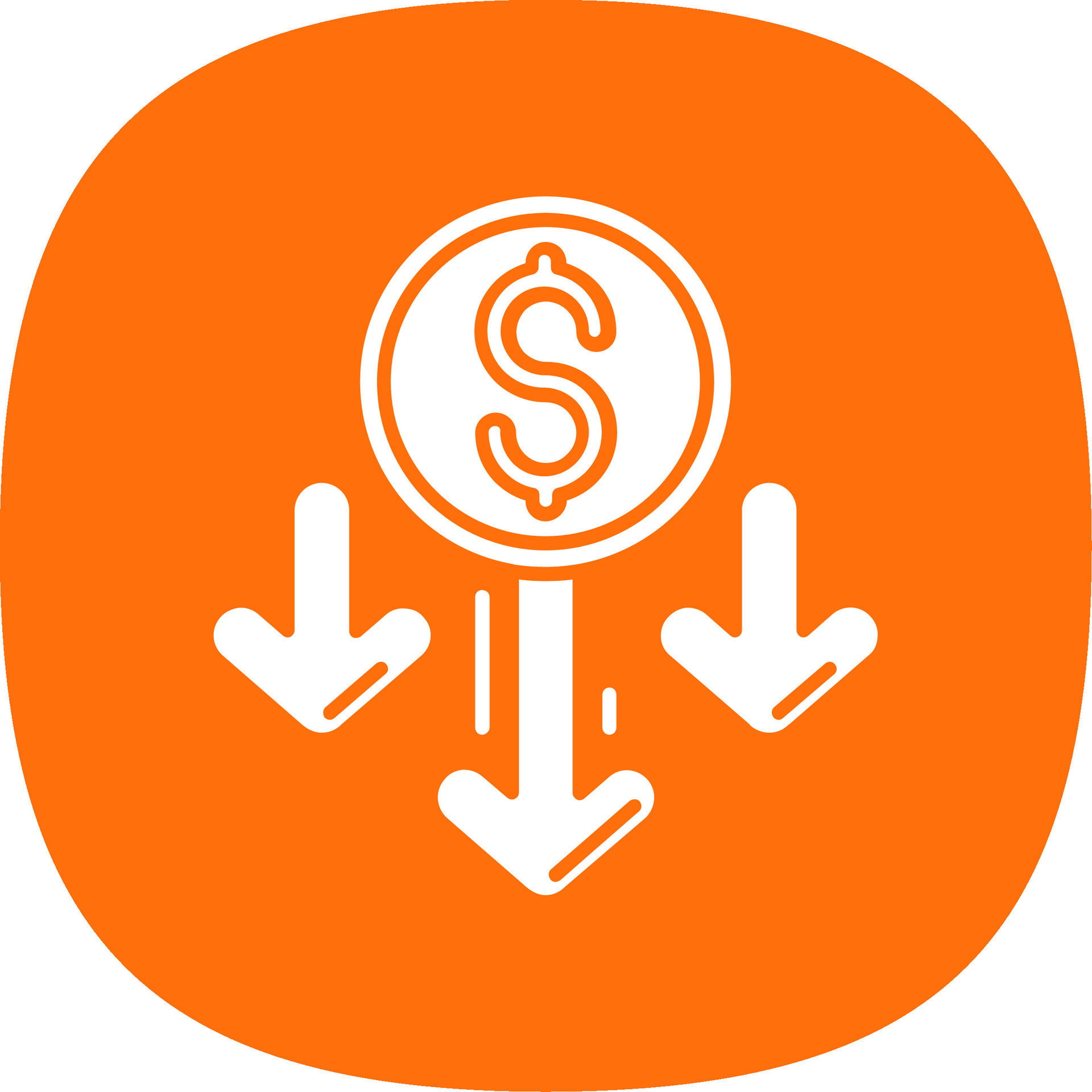 Decrease Glyph Curve Icon 41704113 Vector Art at Vecteezy