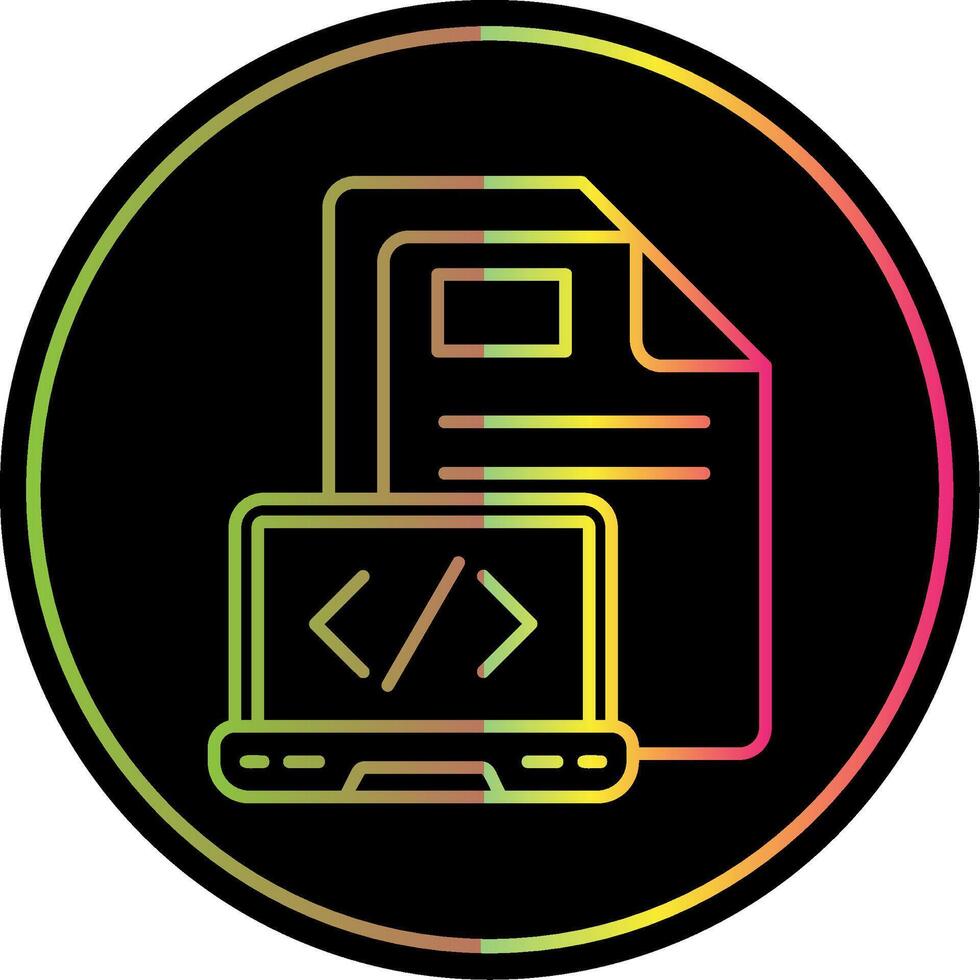 Coding Line Gradient Due Color Icon 41704170 Vector Art At Vecteezy