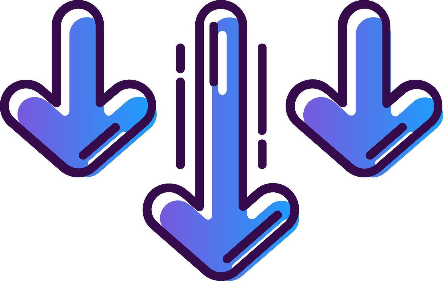 Decrease Gradient Filled Icon 41707472 Vector Art at Vecteezy