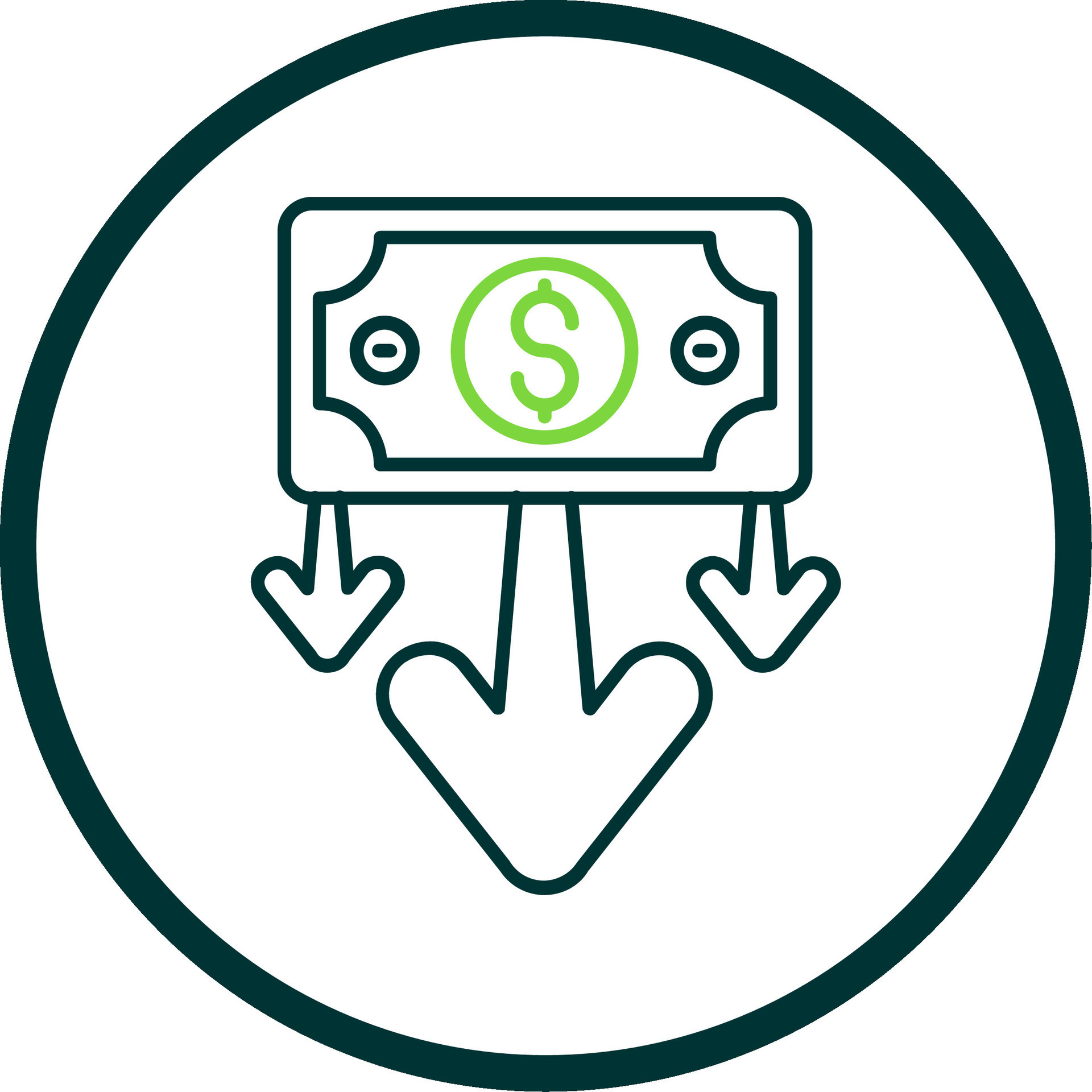 Decrease Line Circle Icon 41711528 Vector Art at Vecteezy