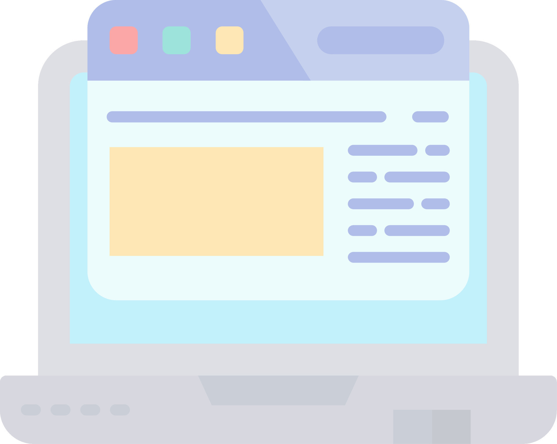 Browser Flat Light Icon 41711657 Vector Art at Vecteezy