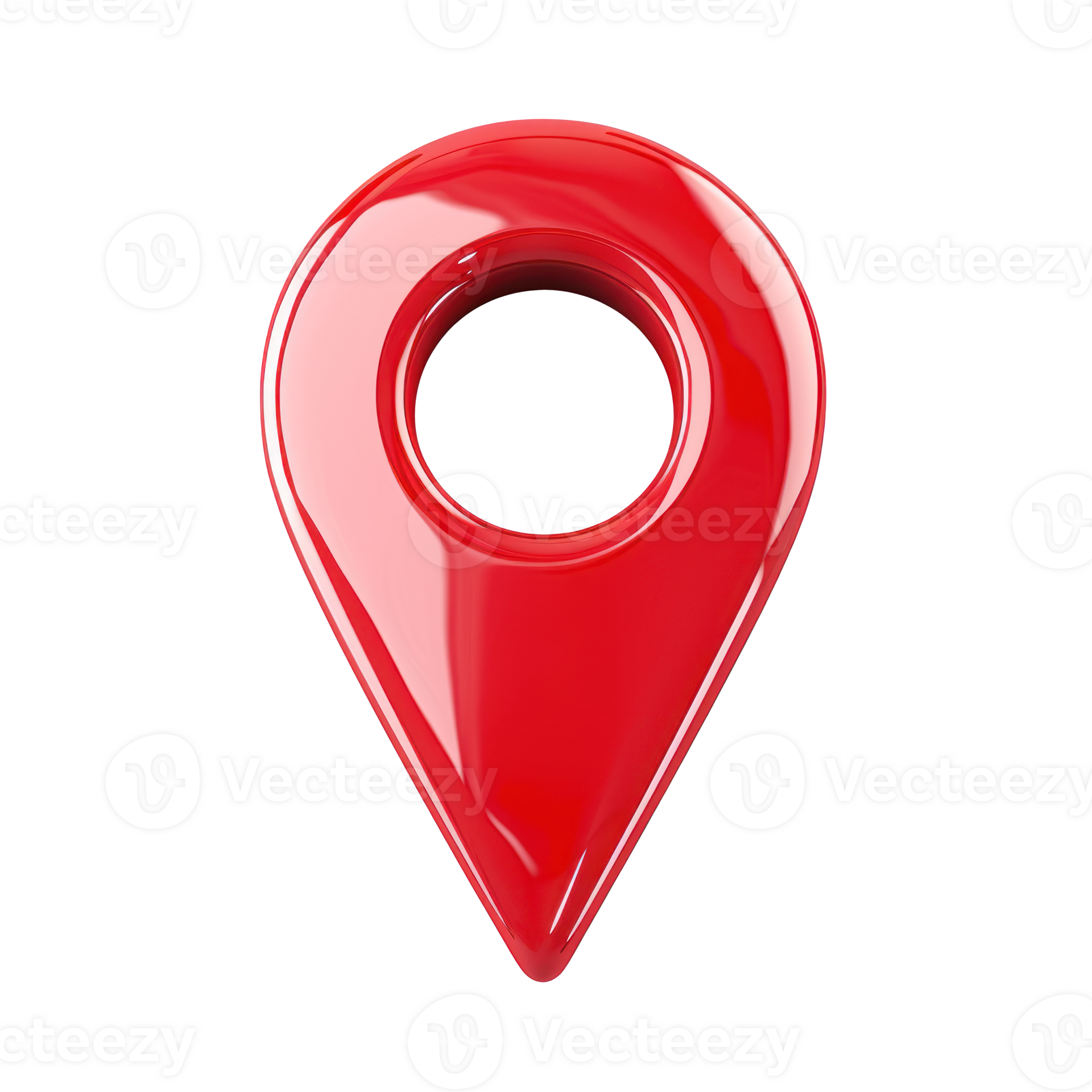 AI generated Red map pointer icon on transparent background 41714401 PNG