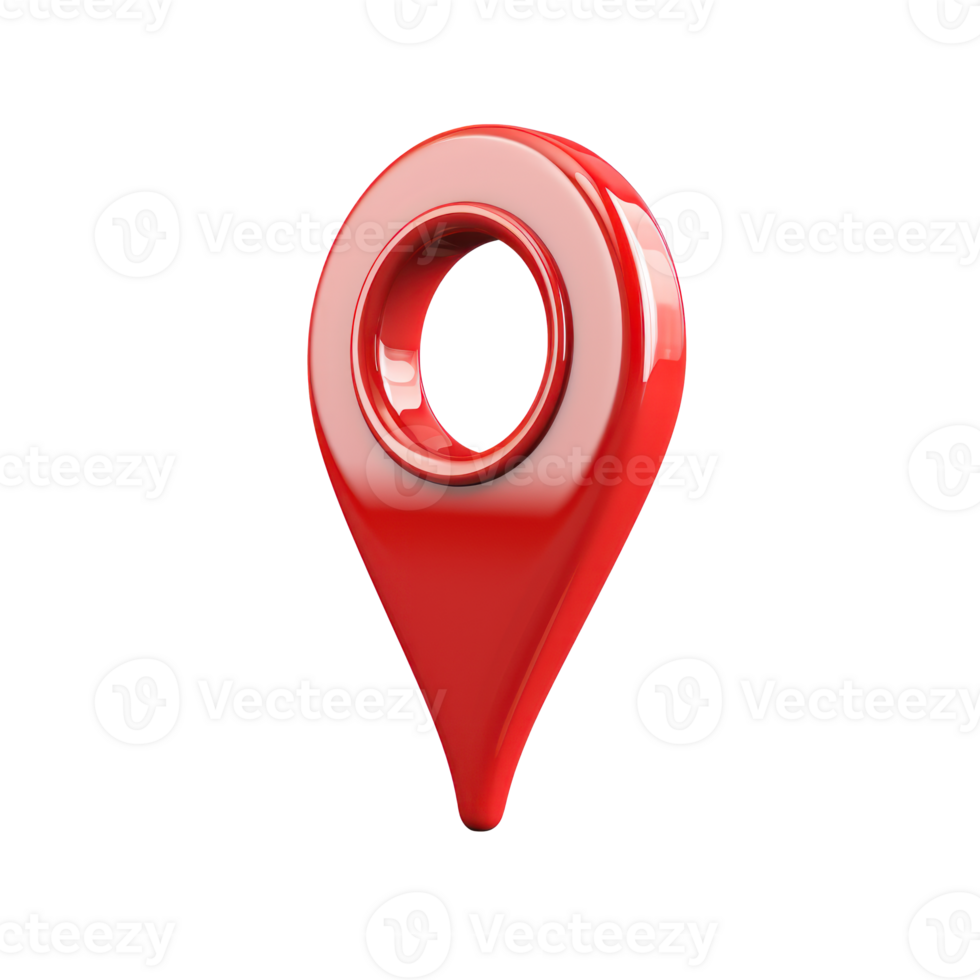 AI generated Red map pointer icon on transparent background 41714442 PNG