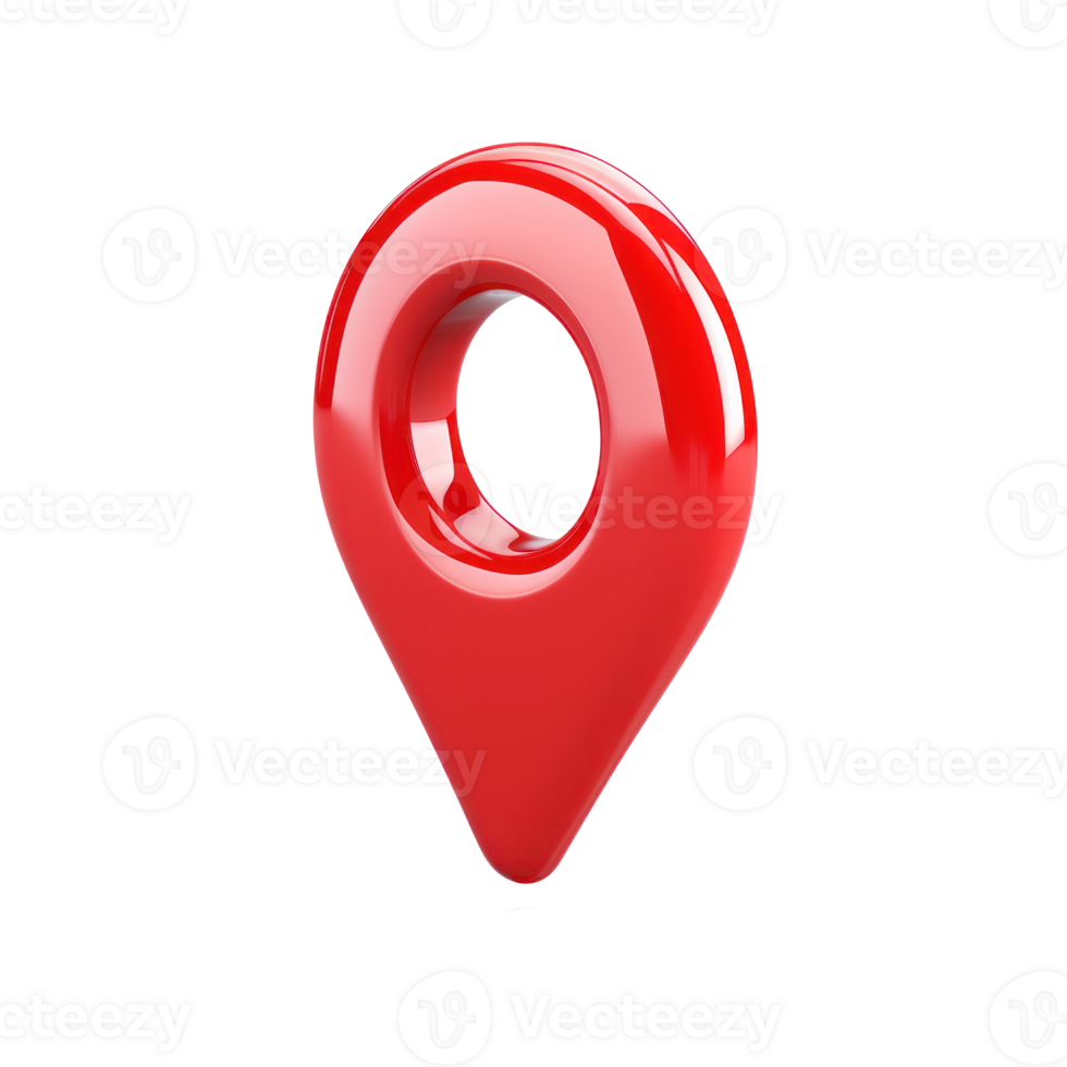 AI generated Red map pointer icon on transparent background 41715237 PNG