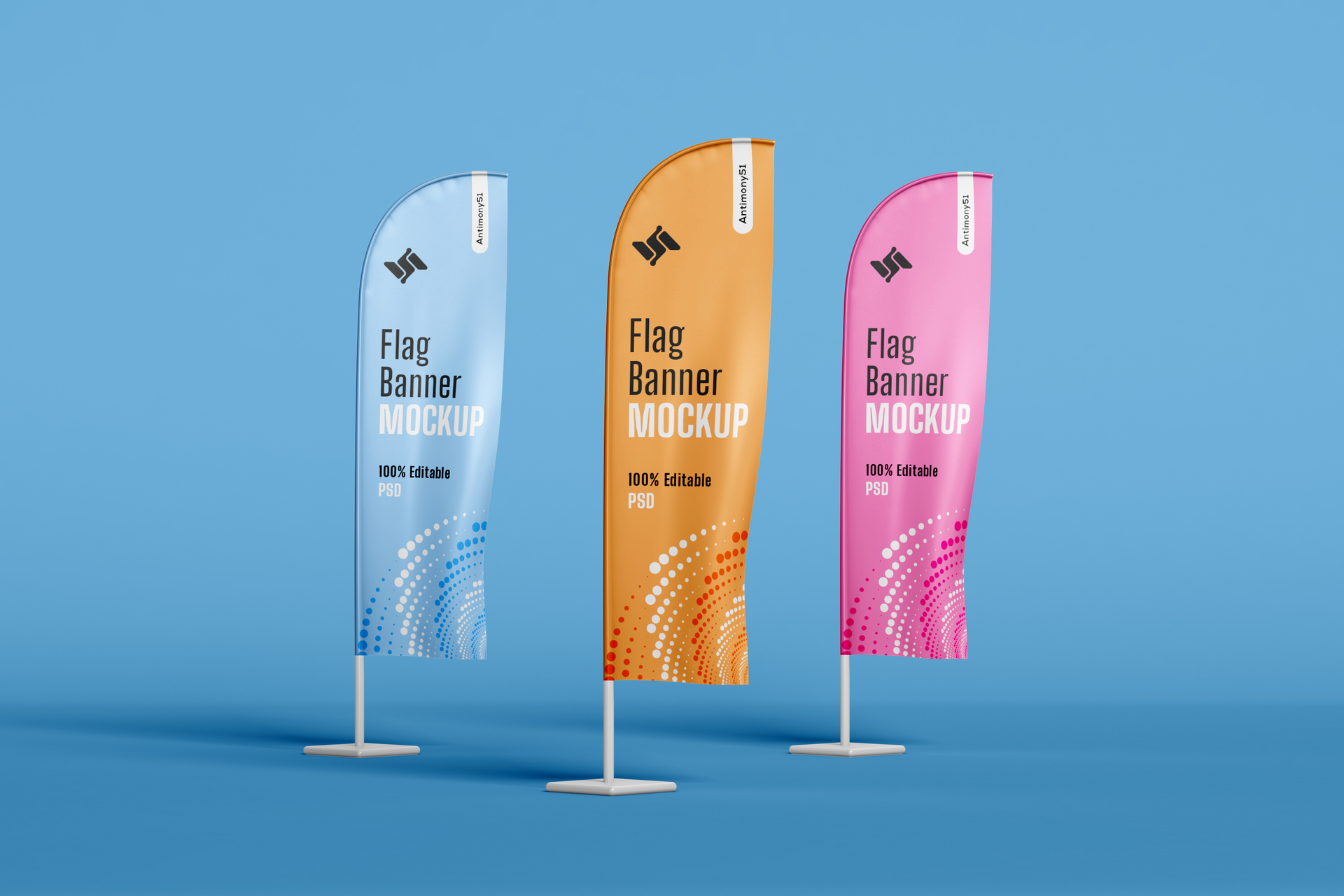 flag banner mockup psd 41716469 PSD