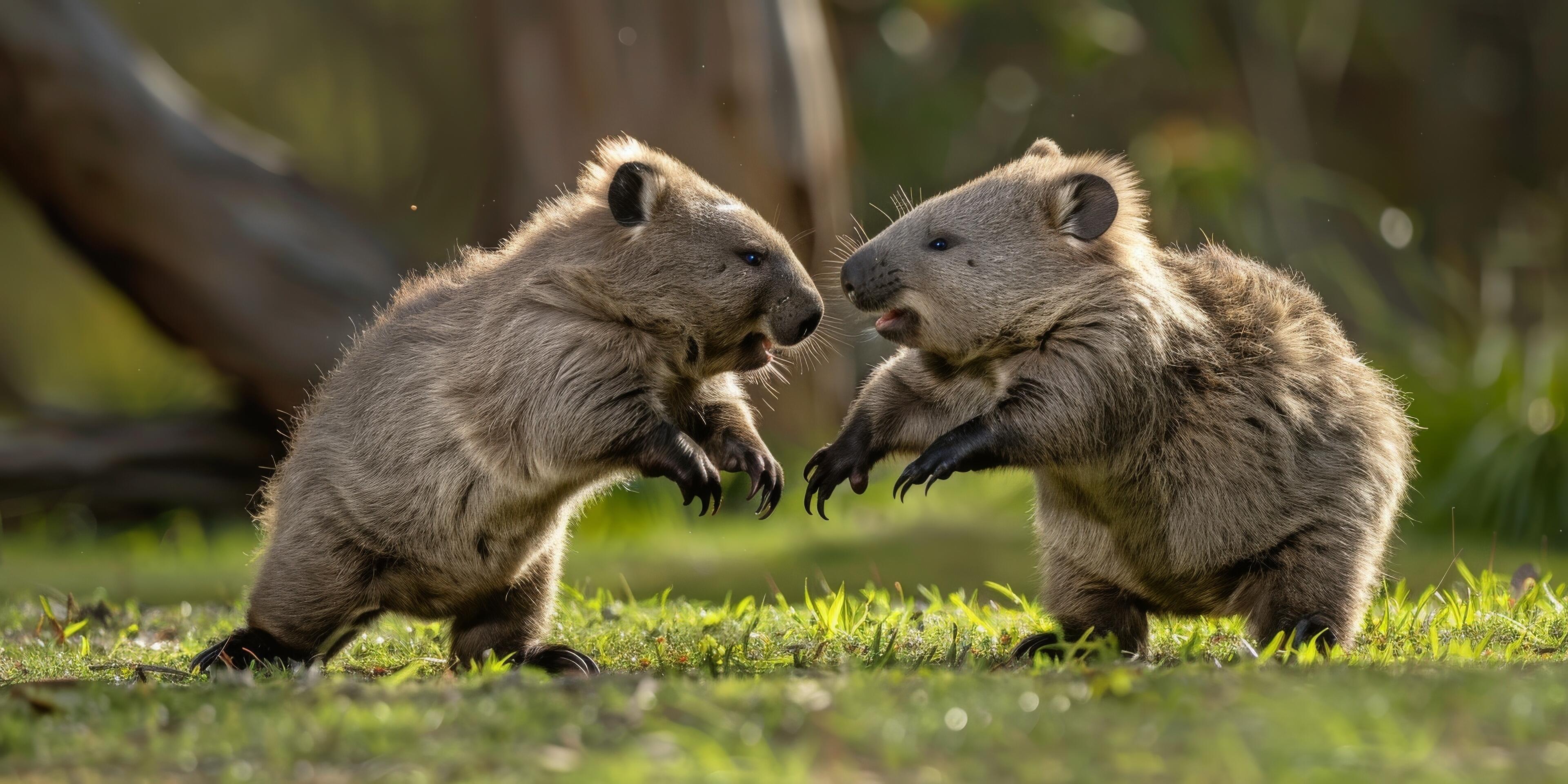 AI generated Wombats Playful Encounter 41717263 Stock Photo at Vecteezy