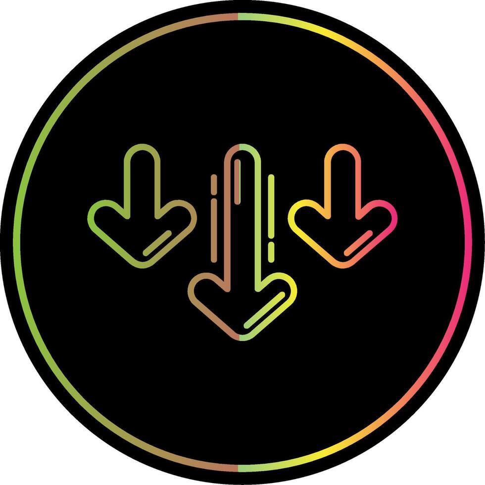 Decrease Line Gradient Due Color Icon 41718910 Vector Art at Vecteezy