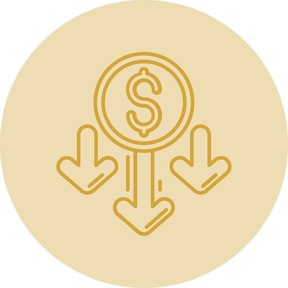 Decrease Line Yellow Circle Icon 41718968 Vector Art at Vecteezy