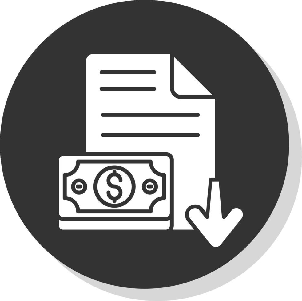 Decrease Glyph Grey Circle Icon 41718980 Vector Art at Vecteezy