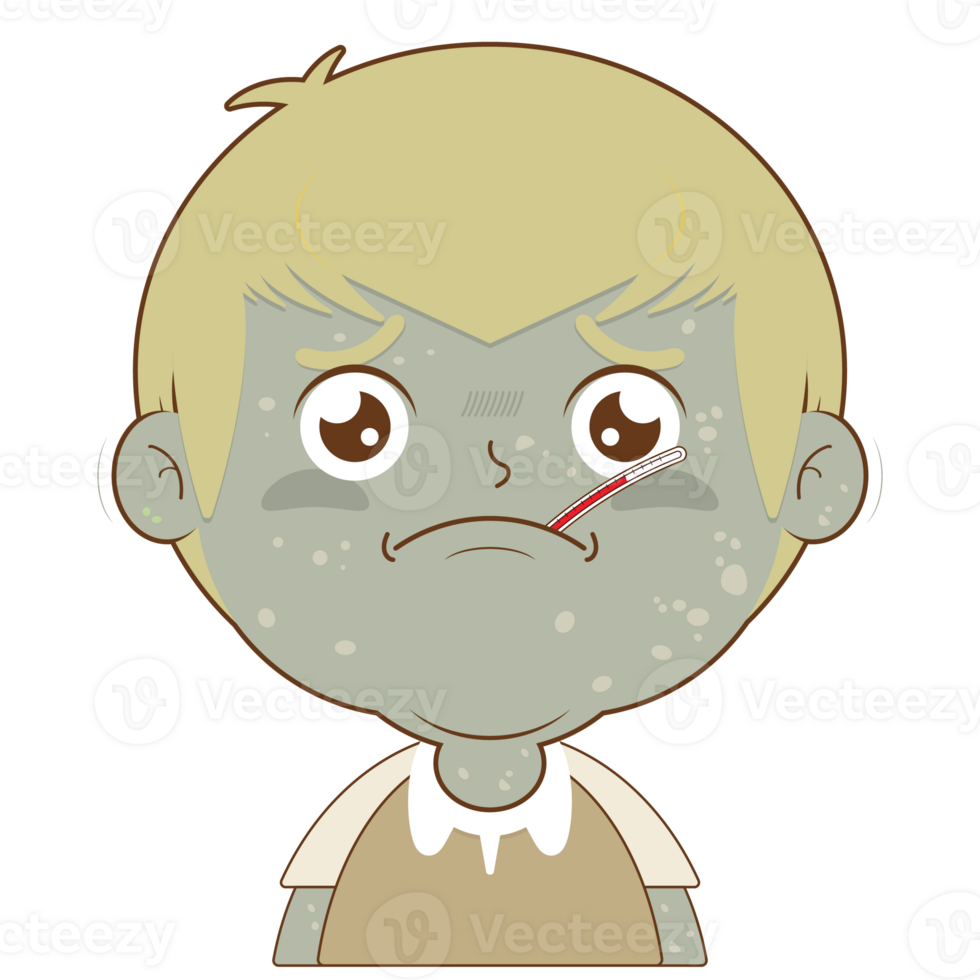 boy sick face cartoon cute 41734201 PNG