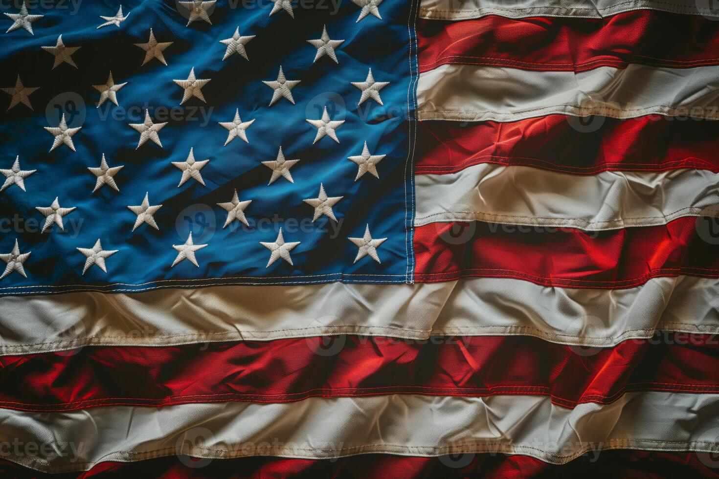 AI generated American flag close-up with dramatic lighting 41734692 ...