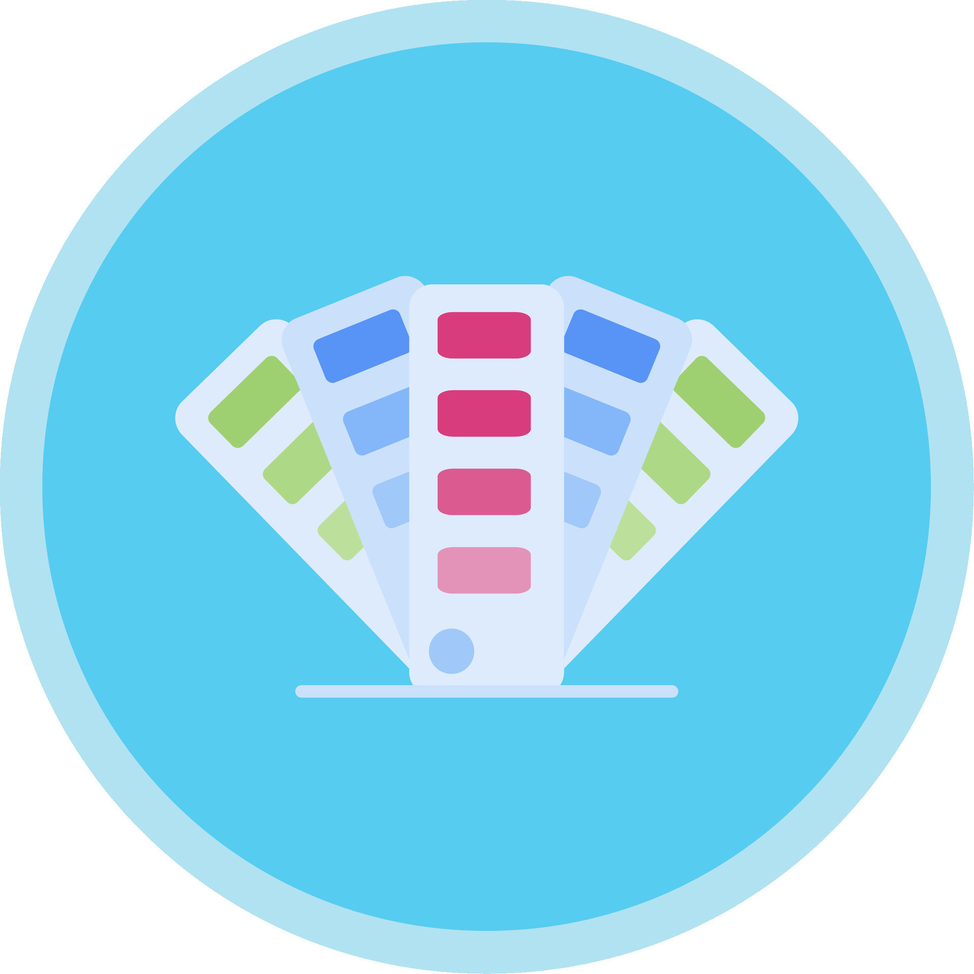 Color palette Flat Multi Circle Icon 41735506 Vector Art at Vecteezy