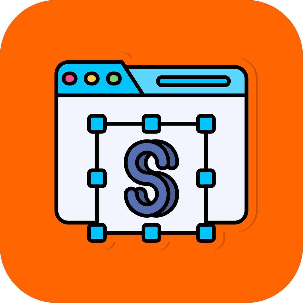 Text editor Filled Orange background Icon 41735713 Vector Art at Vecteezy