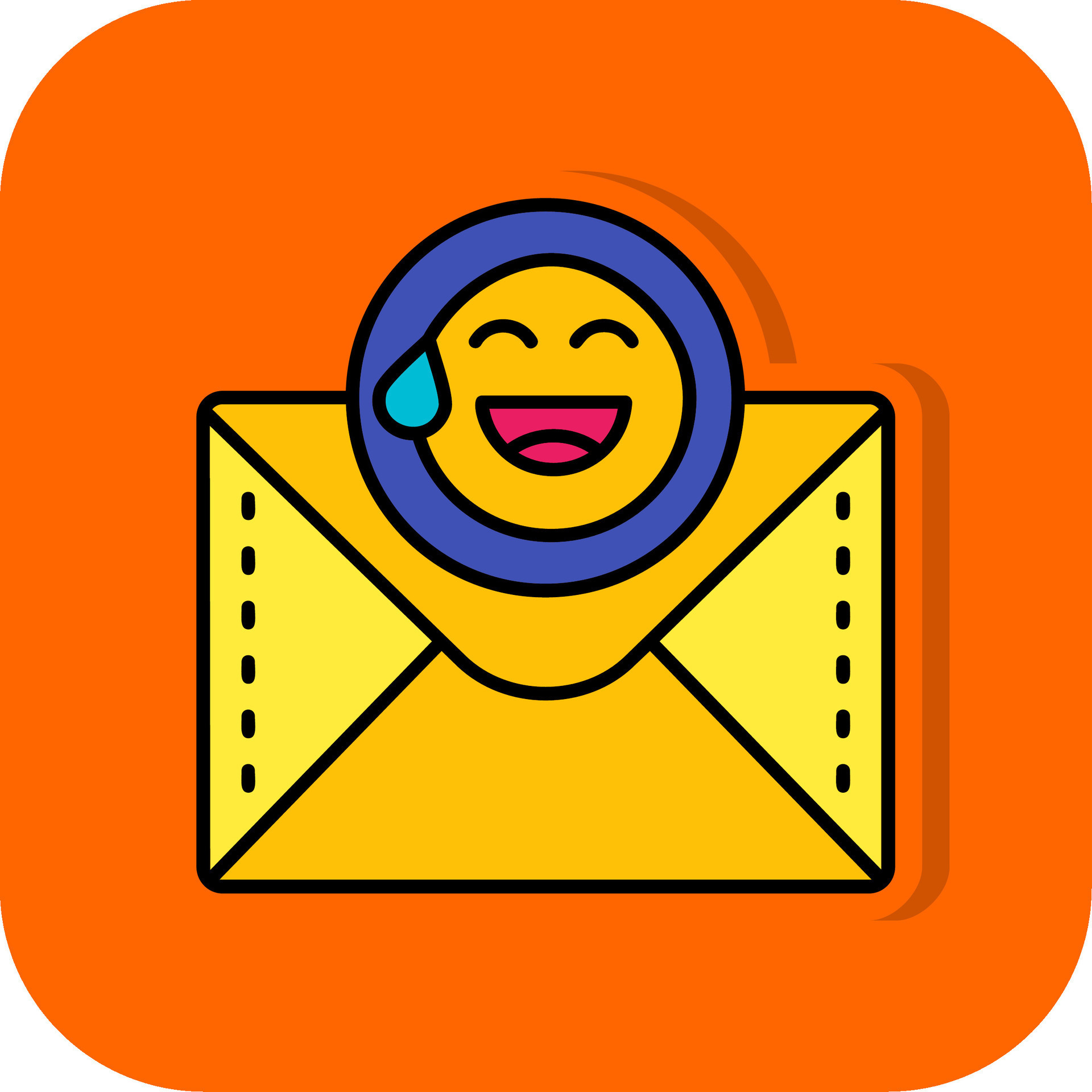 Emoji Filled Orange Background Icon 41744977 Vector Art At Vecteezy