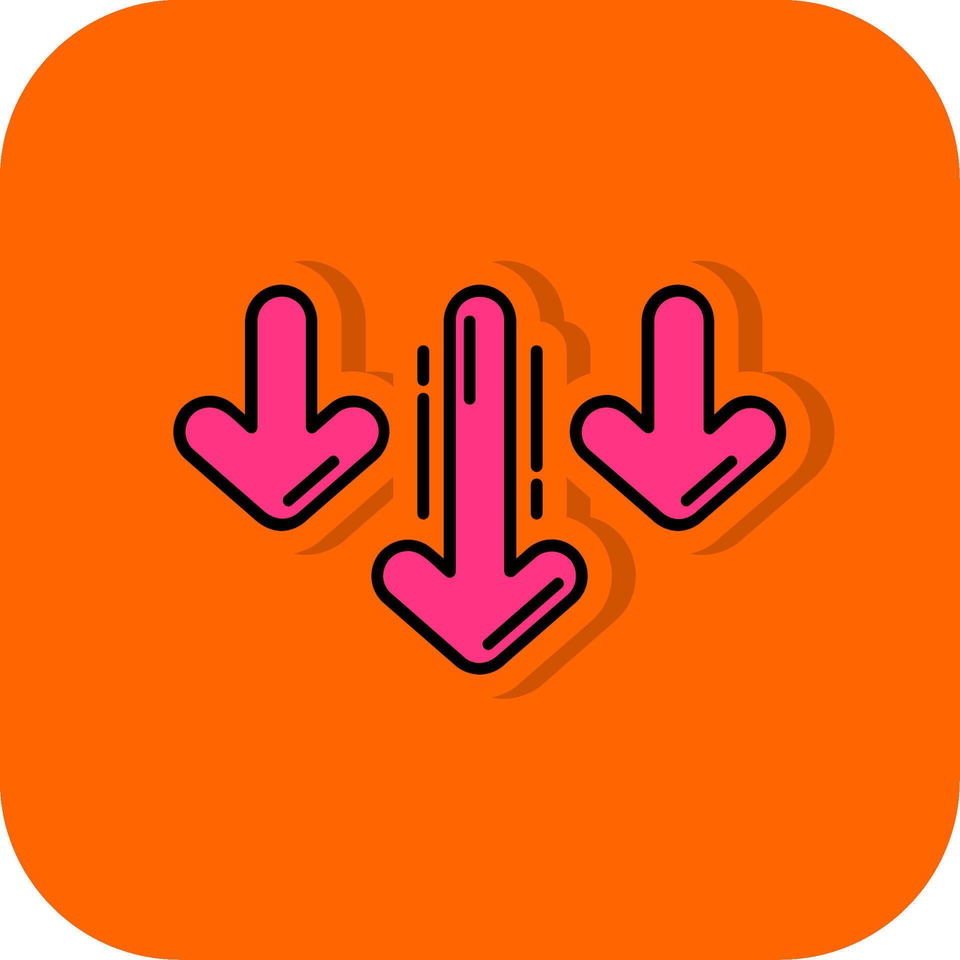 Decrease Filled Orange background Icon 41745551 Vector Art at Vecteezy