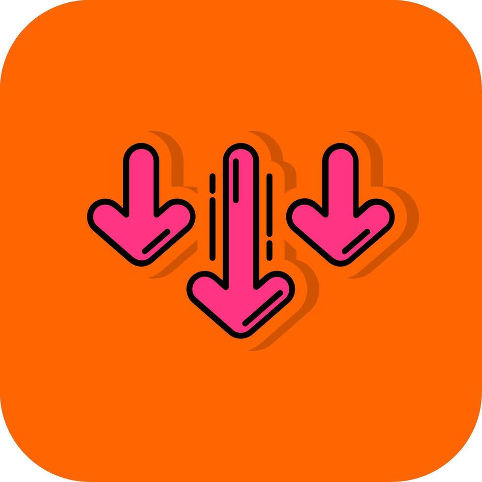 Decrease Filled Orange background Icon 41745551 Vector Art at Vecteezy