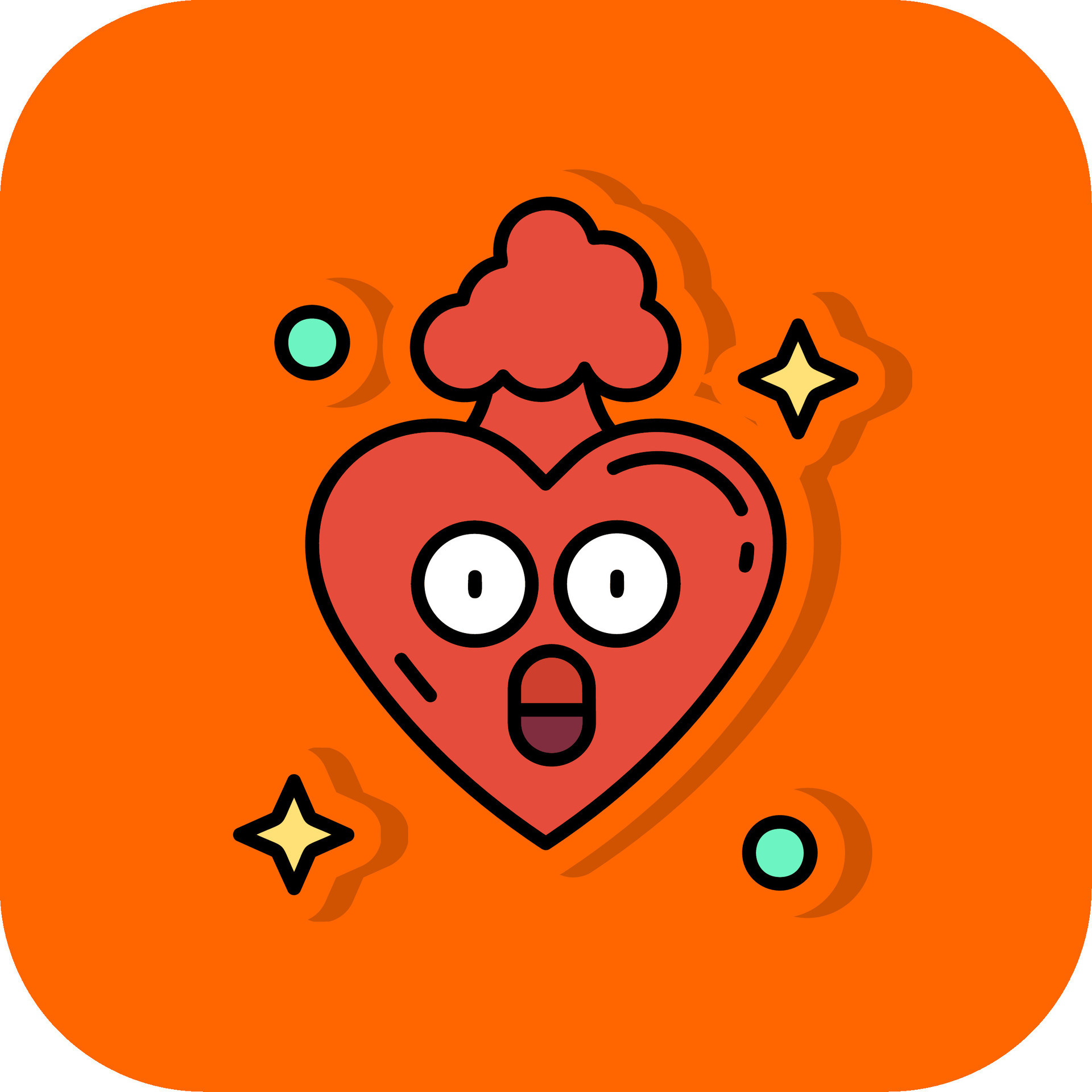 Exploding Filled Orange background Icon 41749450 Vector Art at Vecteezy