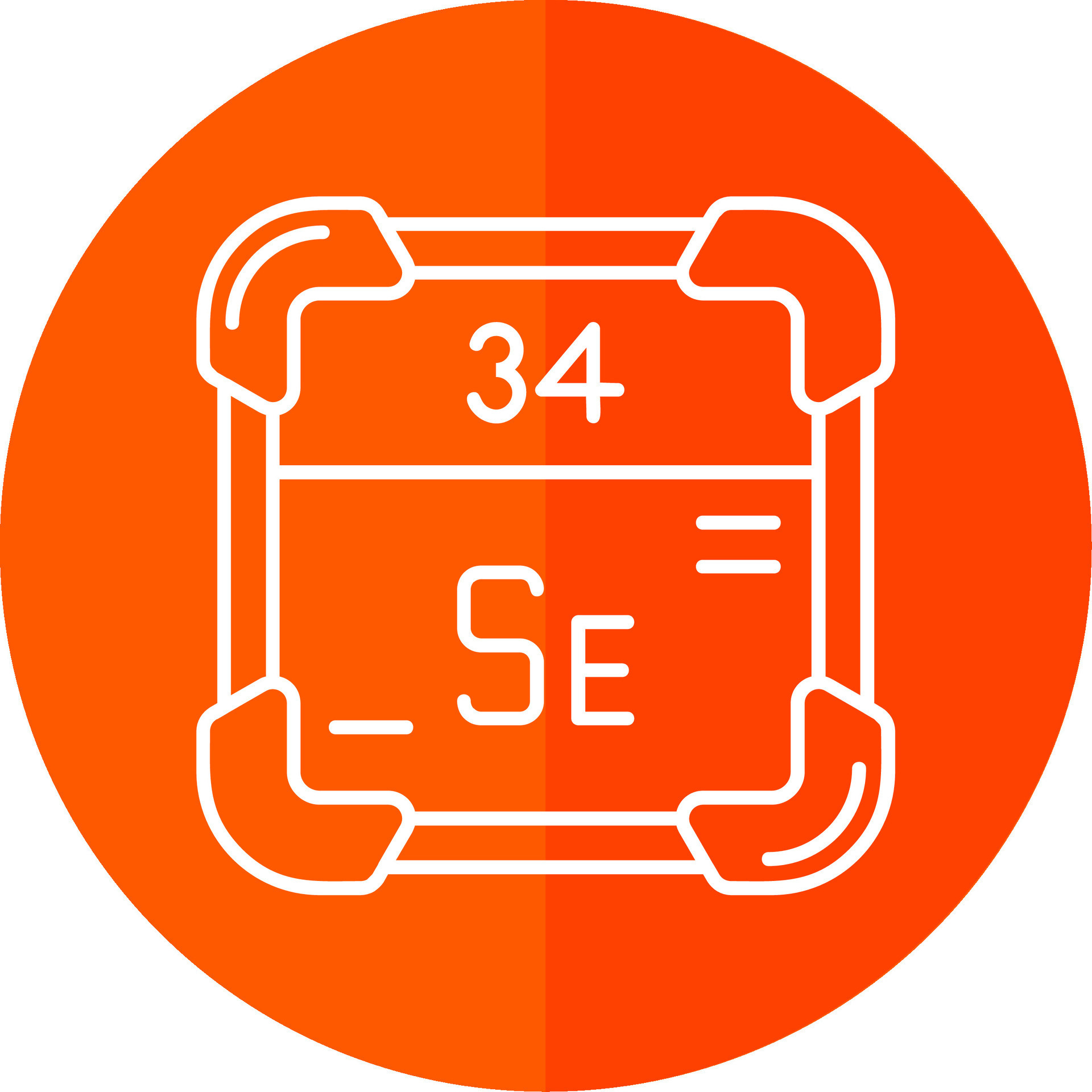 Selenium Line Red Circle Icon 41749703 Vector Art at Vecteezy