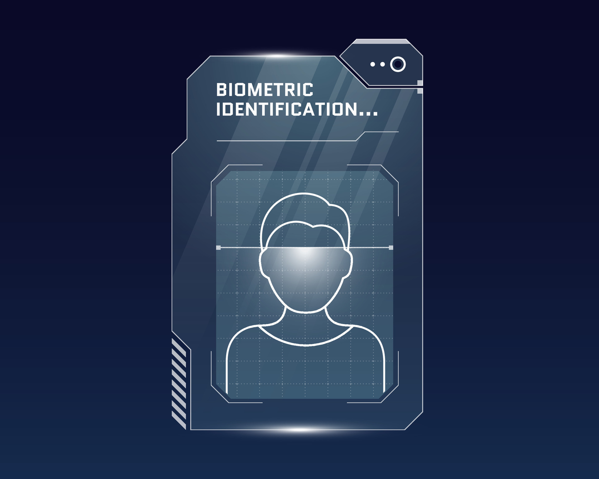 Hud Person Biometric Scan And Identification System Concept User